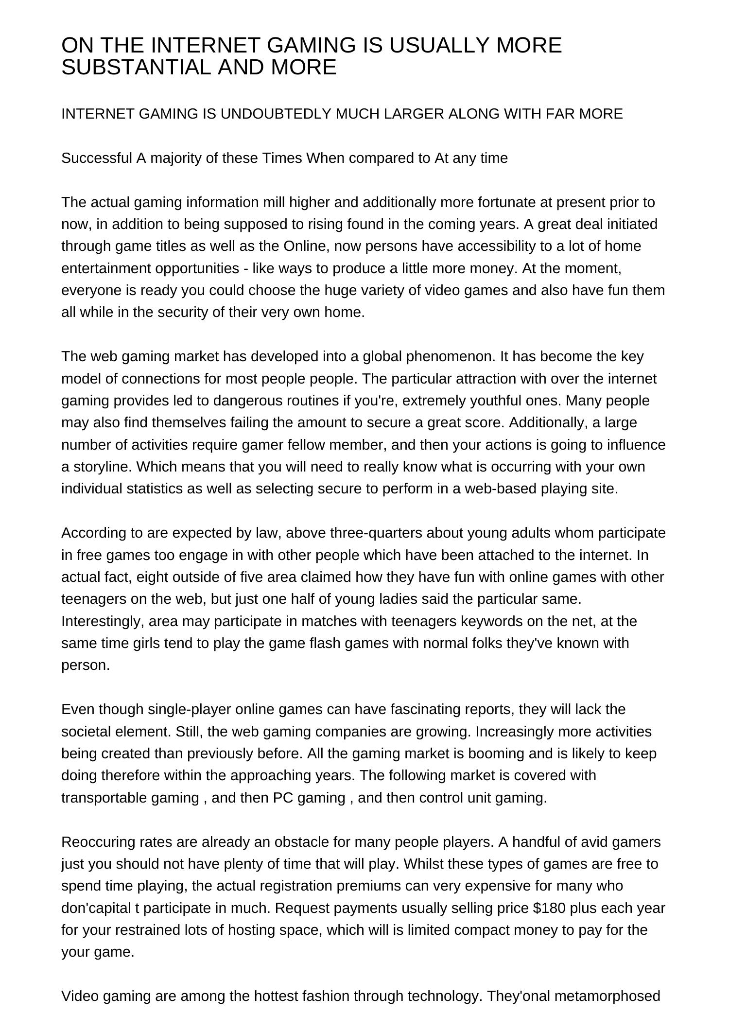 INTERNET GAMING WILL BE EVEN LARGER PLUS A GREAT DEAL MOREdzdsb.pdf.pdf ...