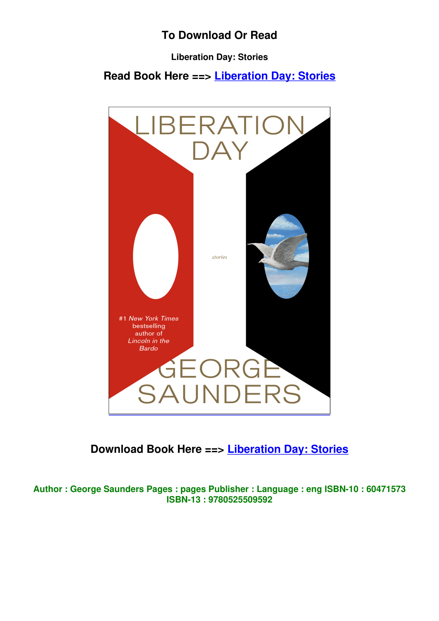 Pdf download Liberation Day Stories By George Saunders.pdf | DocDroid