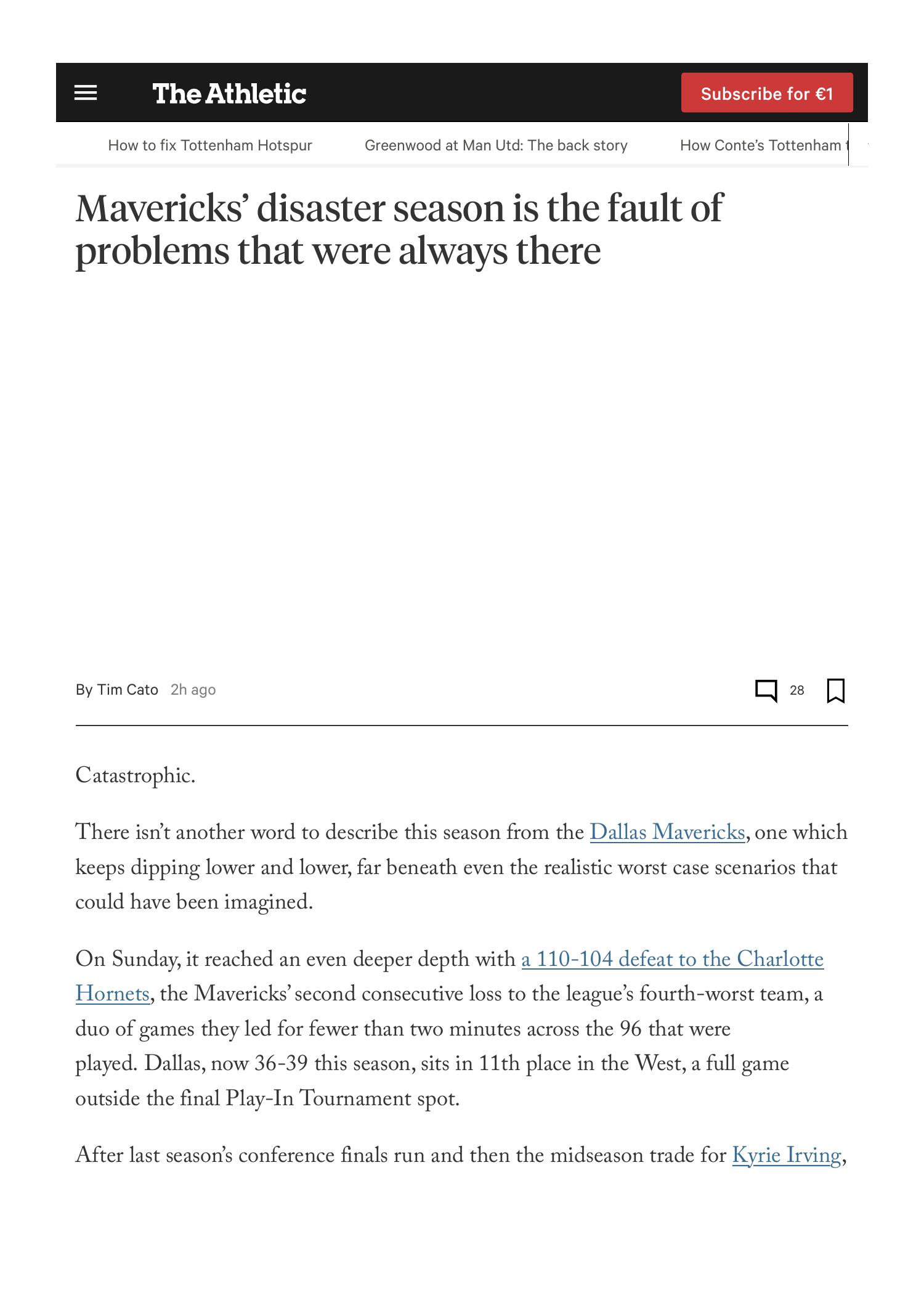 Mavericks’ disaster season is the fault of problems that were always ...