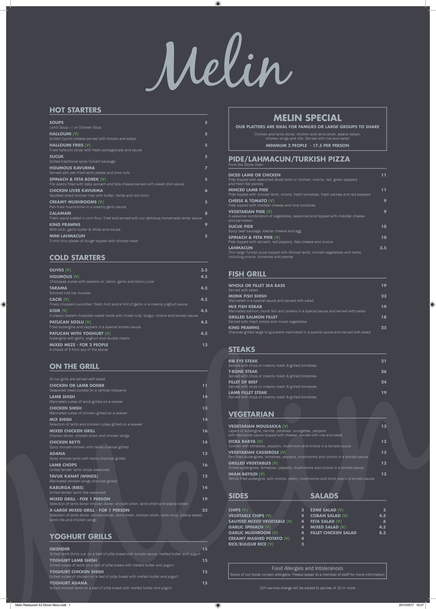 Melin Restaurant A3 Dinner Menu.pdf | DocDroid