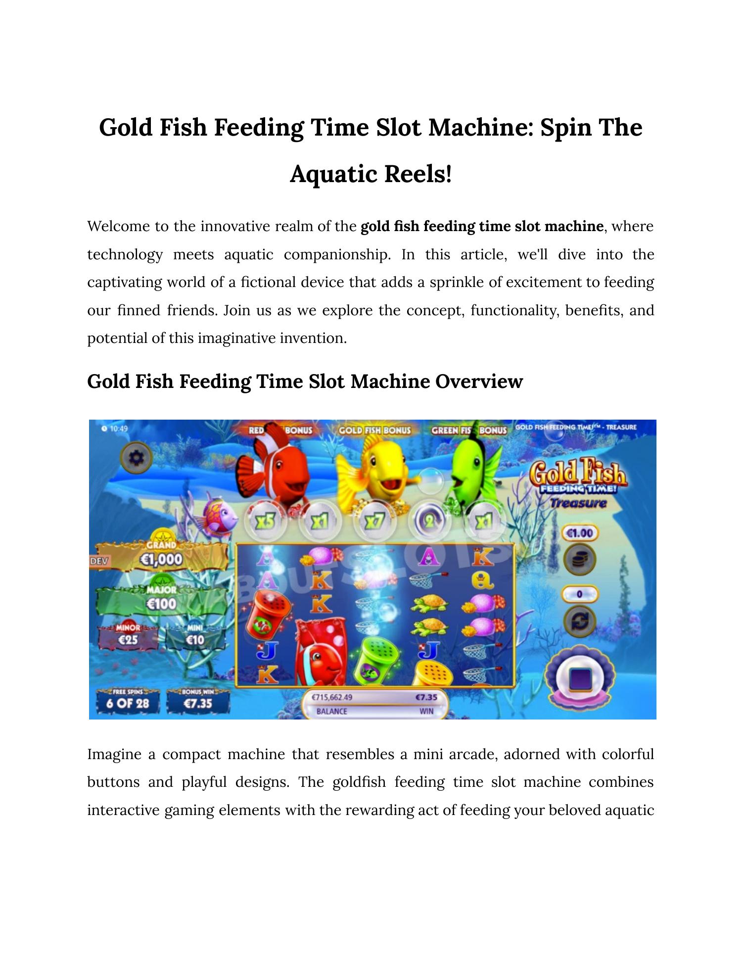 Gold Fish Feeding Time Slot Machine_ Spin The Aquatic Reels!.pdf | DocDroid
