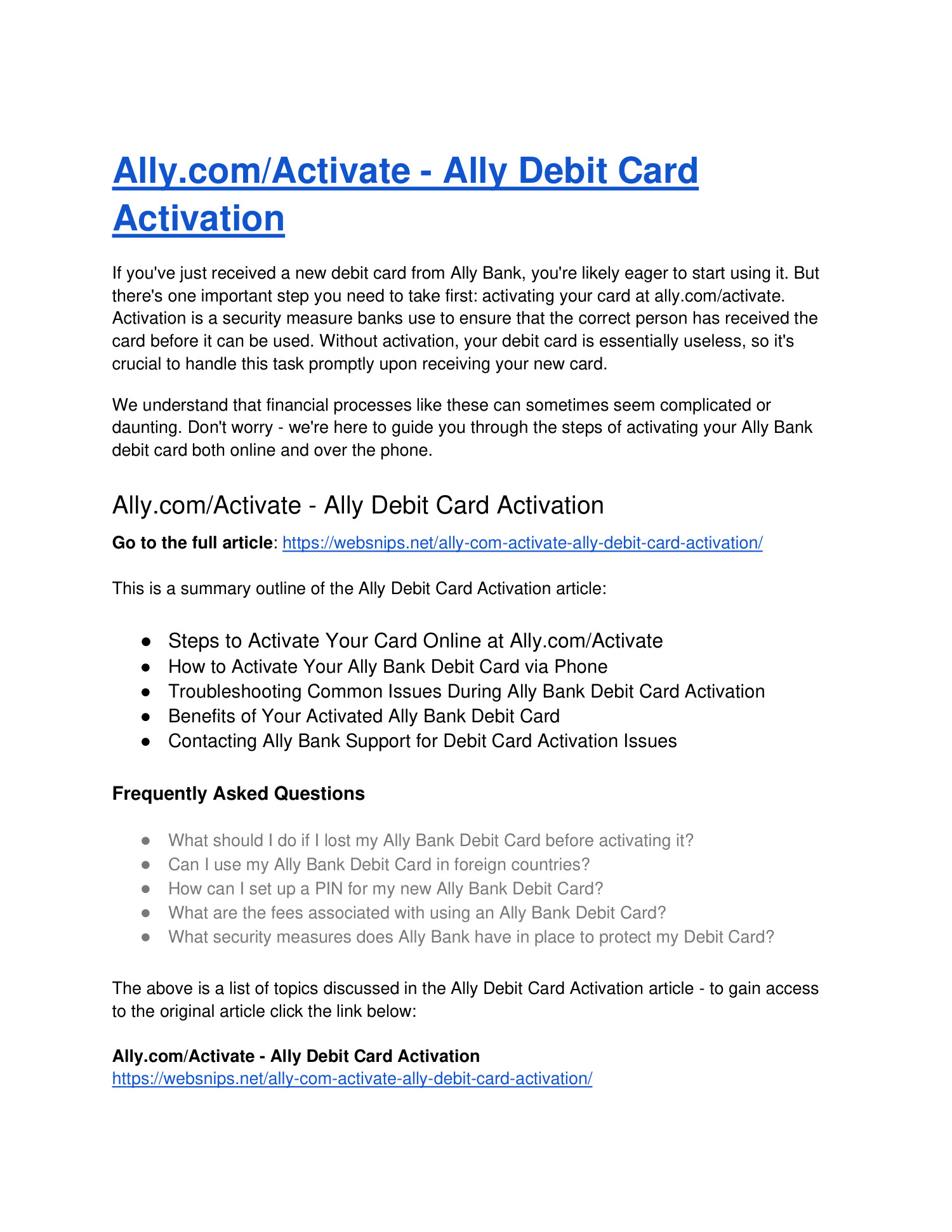 Ally.com_Activate - Ally Debit Card Activation.docx | DocDroid