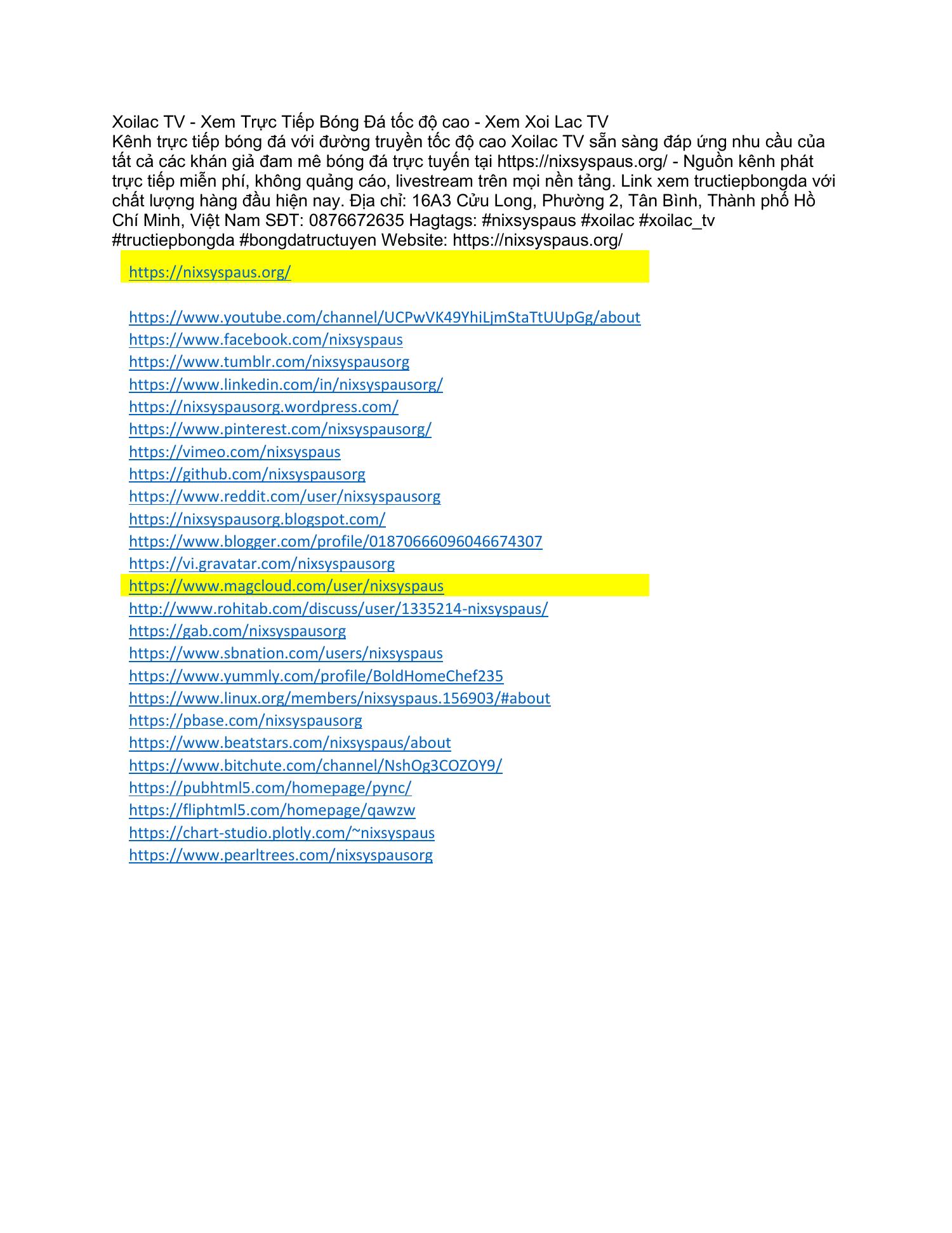 Xoilac TV.docx | DocDroid