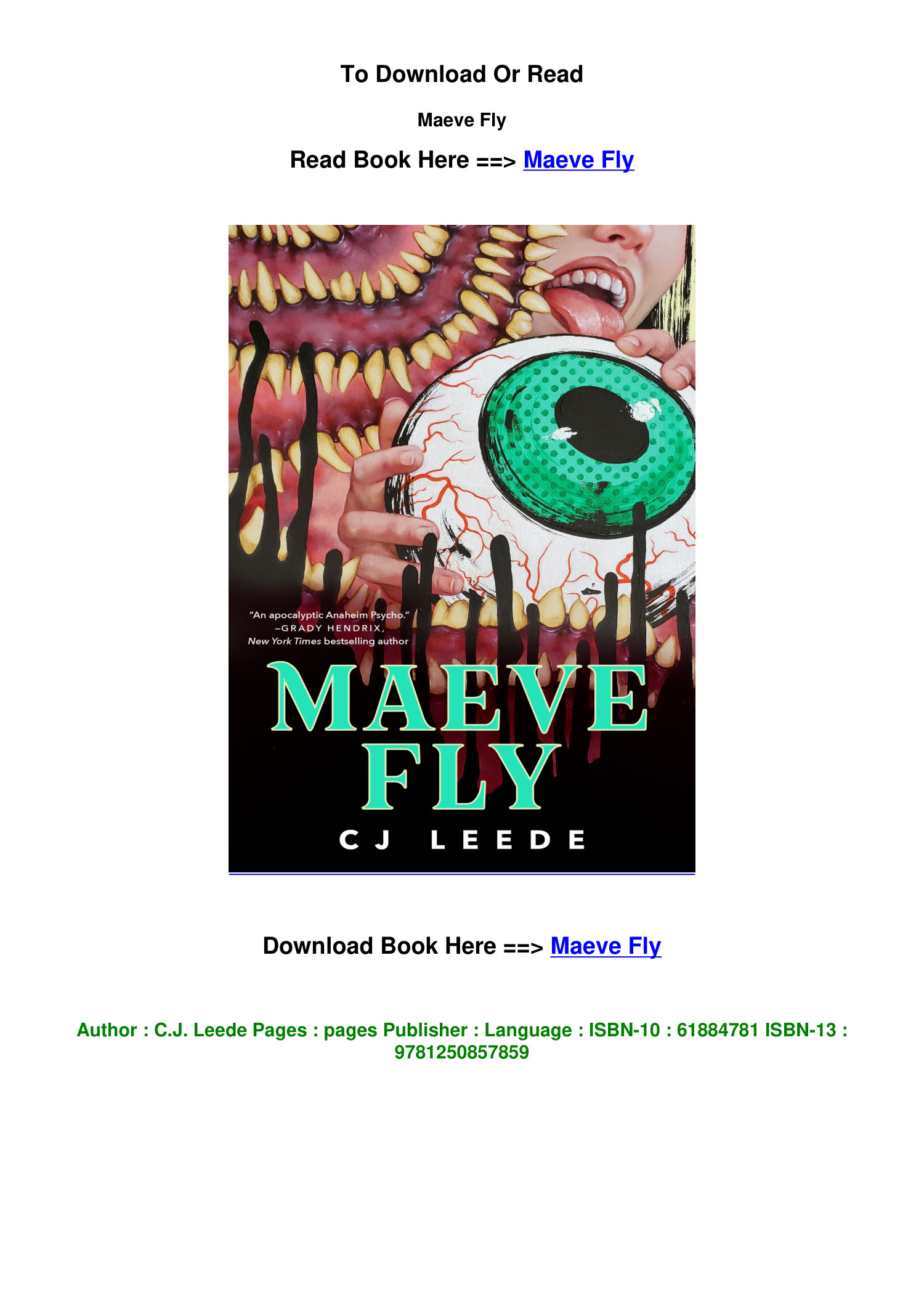 epub Download Maeve Fly By C J Leede.pdf | DocDroid