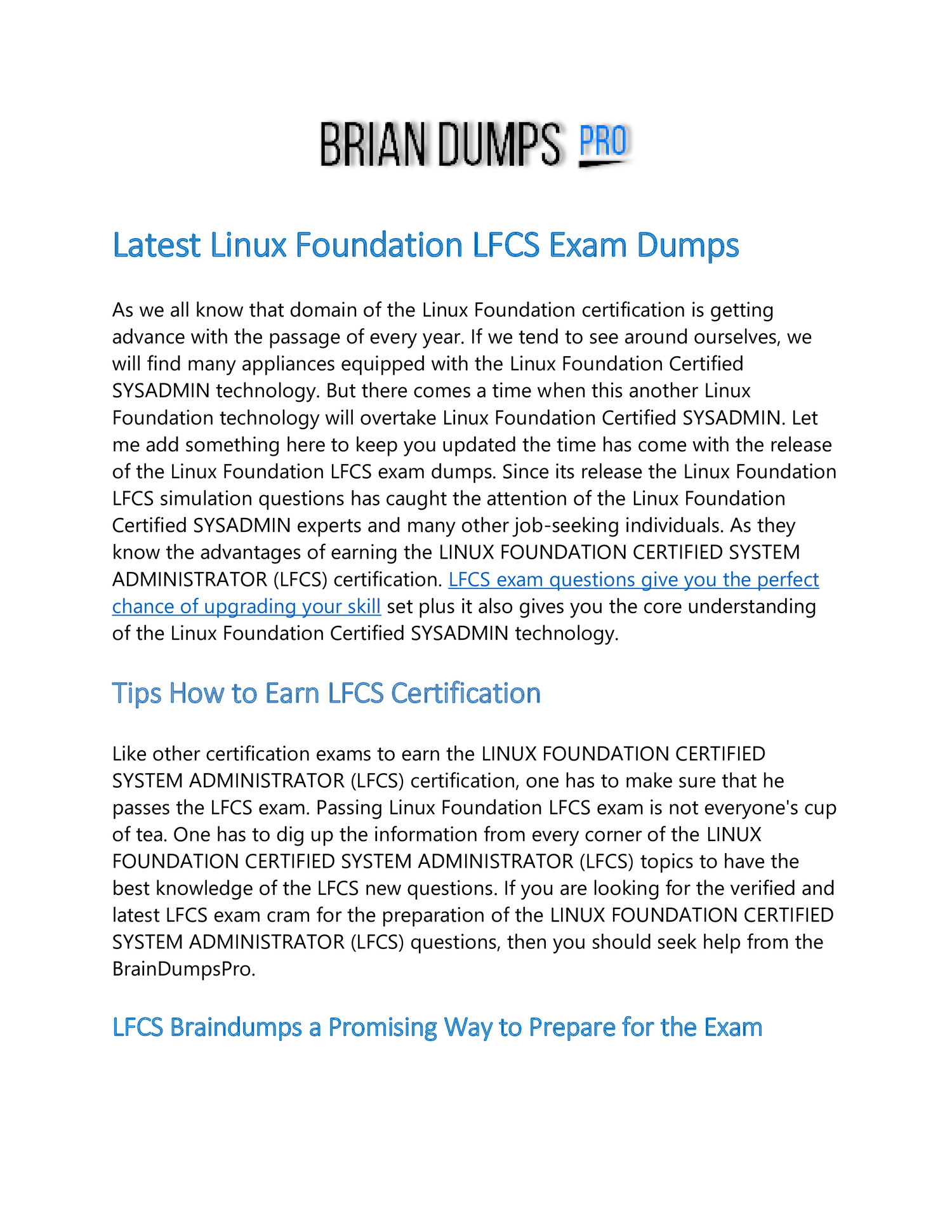 Avail LFCS Exam Cram Curated by Linux Foundation Experts.pdf | DocDroid