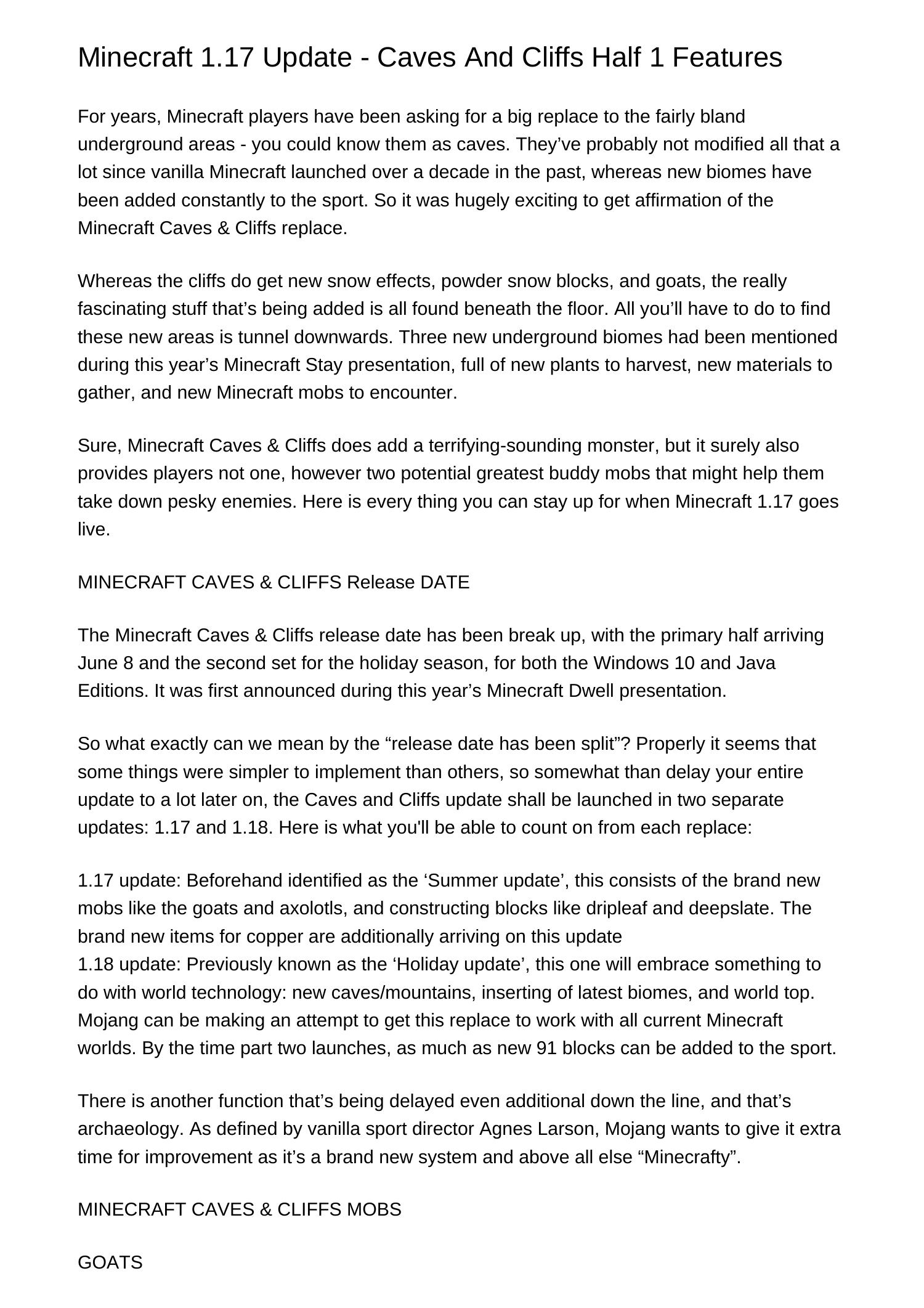 Minecraft 117 Update Caves And Cliffs Half 1 Optionsreguj.pdf.pdf ...