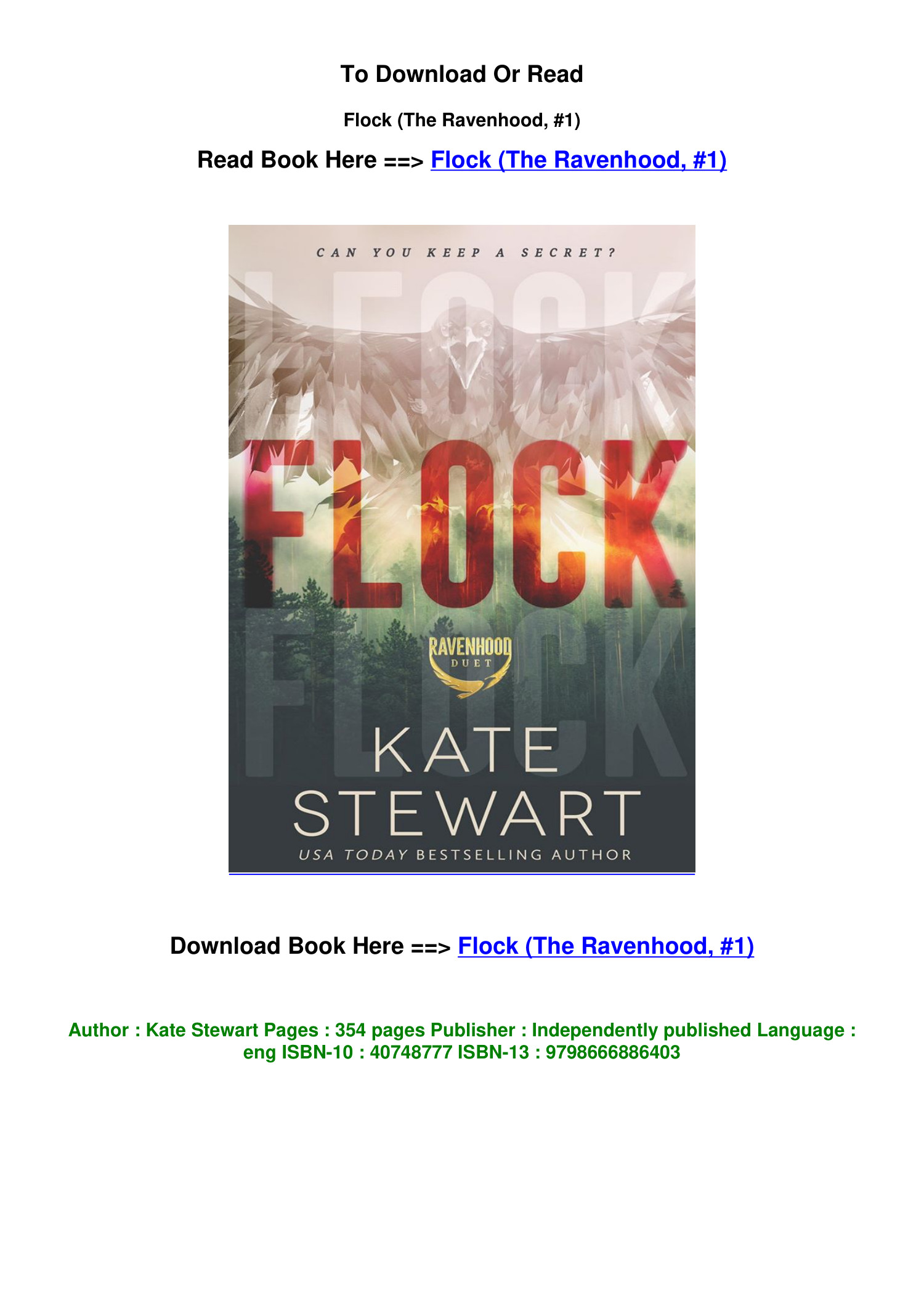 download EPub Flock The Ravenhood 1 BY Kate Stewart.pdf | DocDroid