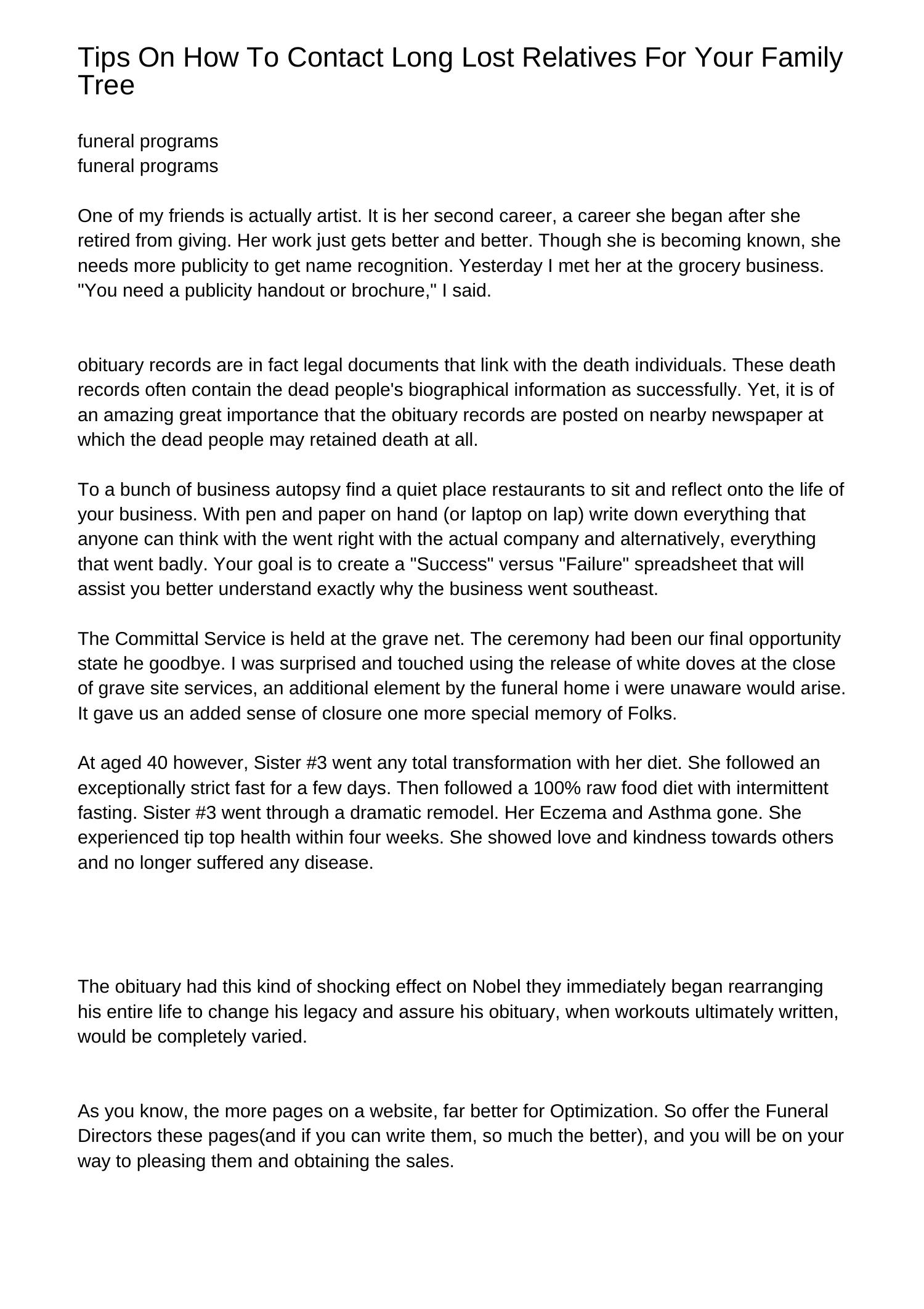 The Best Way To Contact Long Lost Relatives For The Family Treejgpmi ...