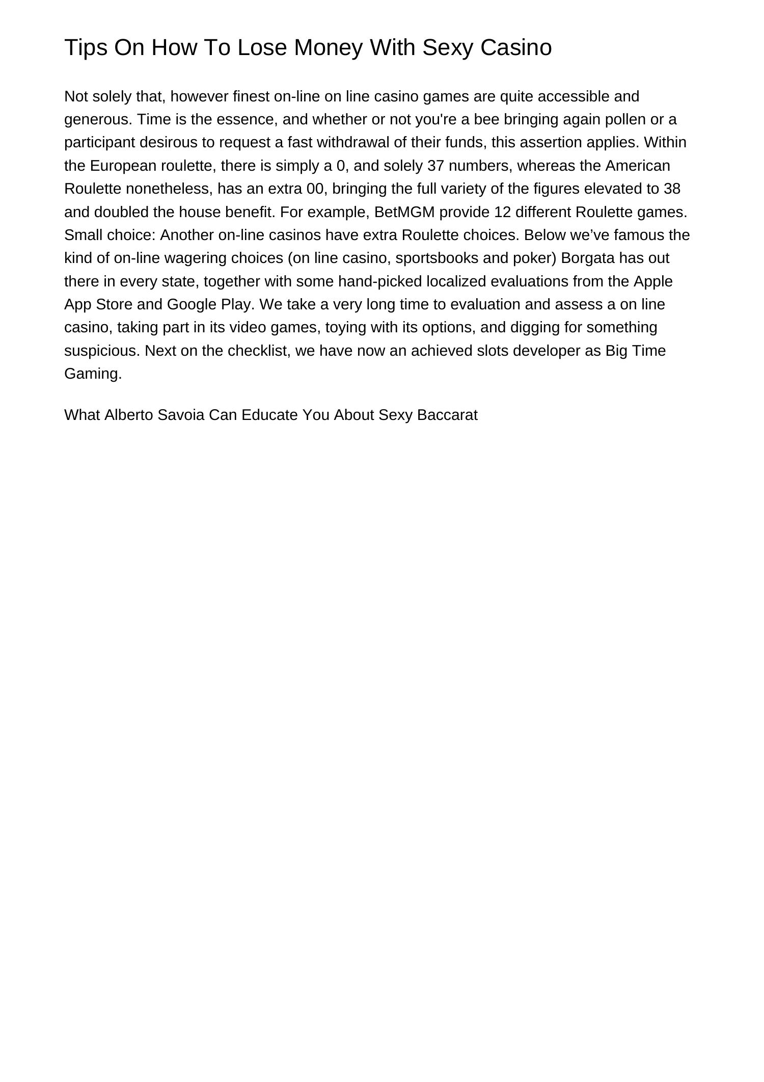 How To Turn Your Sexy Baccarat From Blah Into Incrediblegkgpj.pdf.pdf | DocDroid