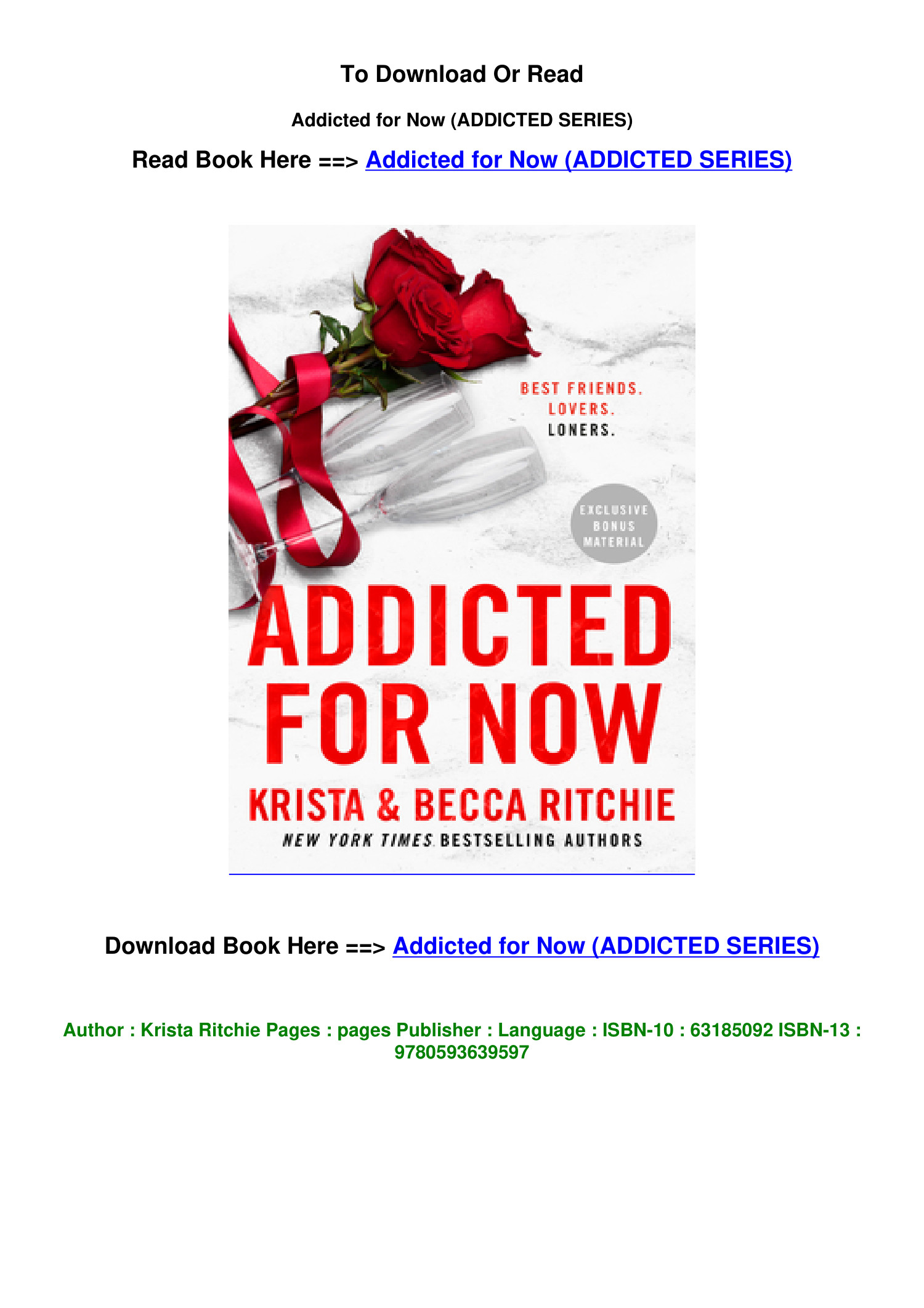 ePub DOWNLOAD Addicted for Now ADDICTED SERIES BY Krista Ritchie.pdf ...