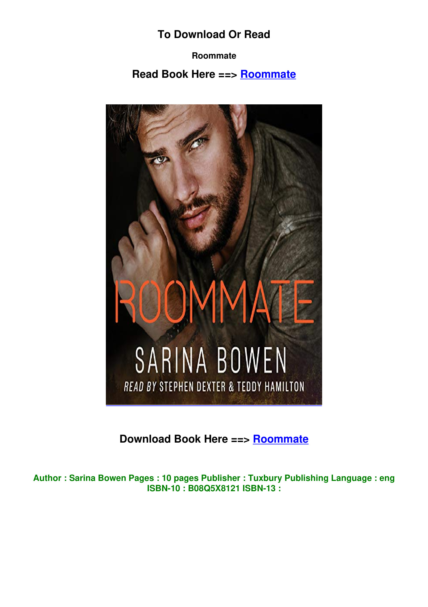 DOWNLOAD Pdf Roommate BY Sarina Bowen.pdf | DocDroid