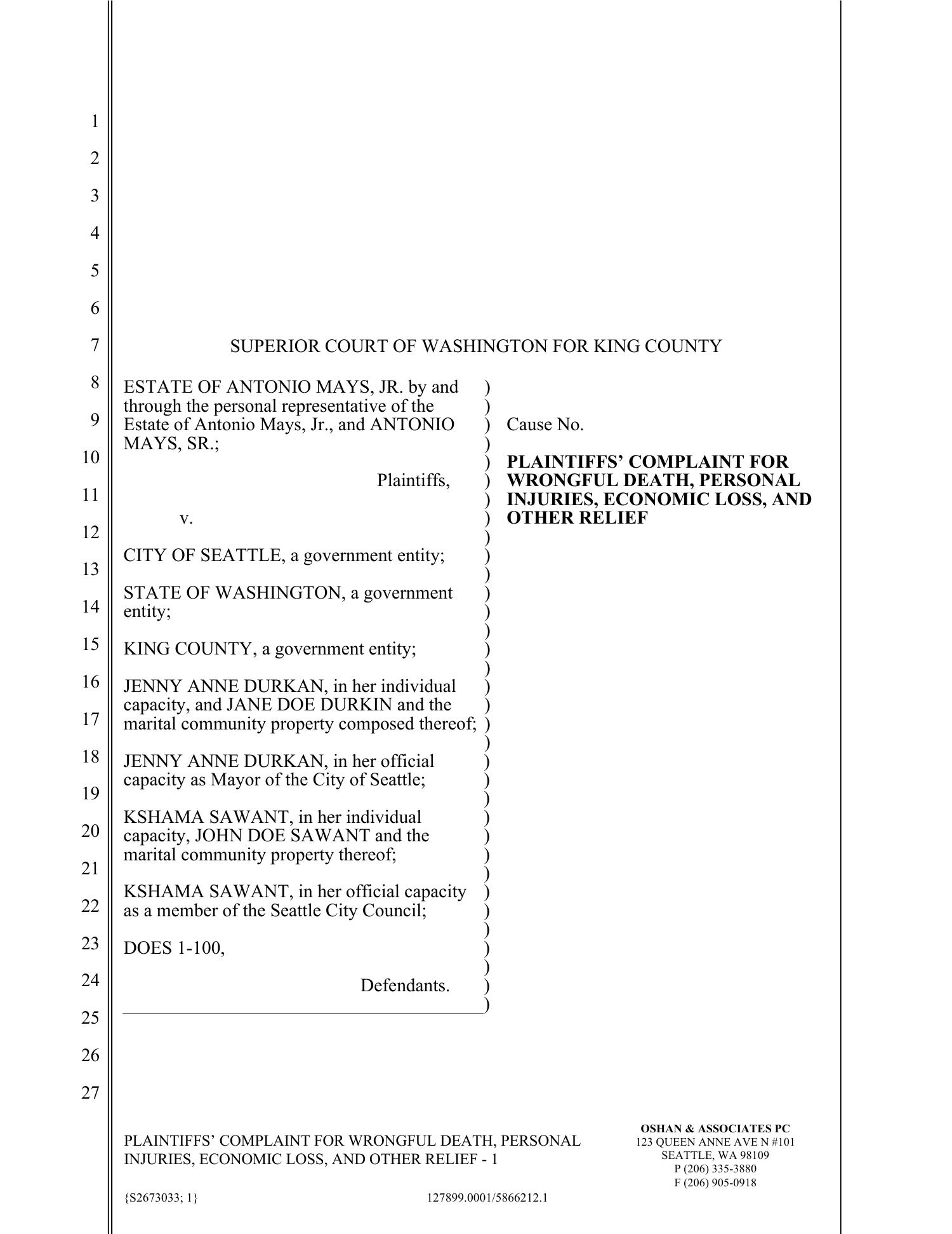 Complaint Antonio Mays, Jr..pdf | DocDroid