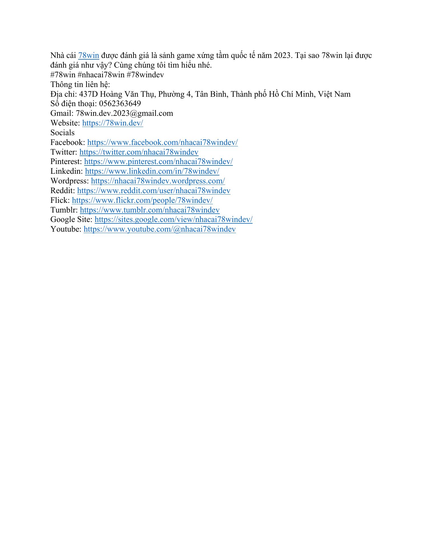 Nhà Cái 78WIN .docx | DocDroid