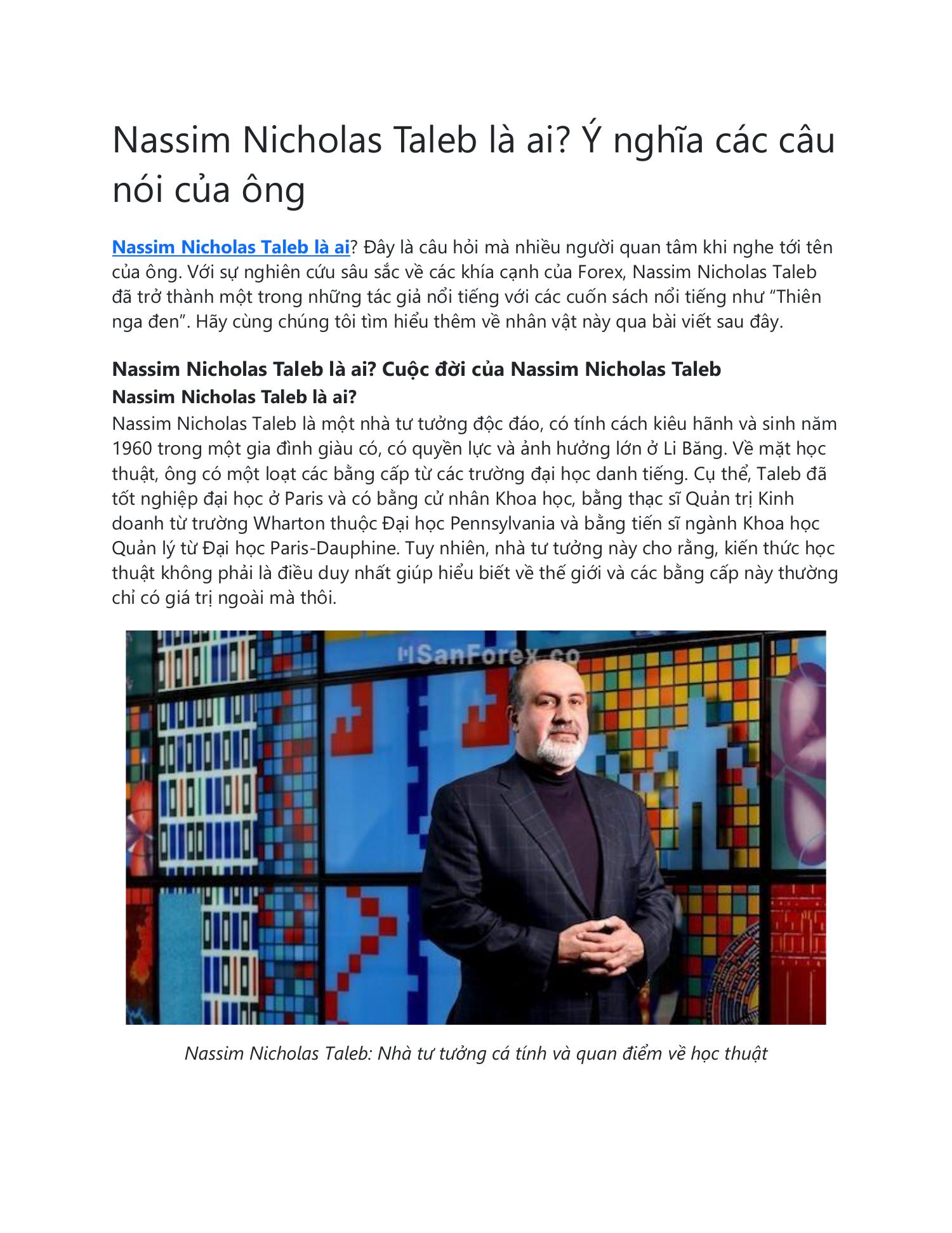 Nassim Nicholas Taleb là ai.docx | DocDroid