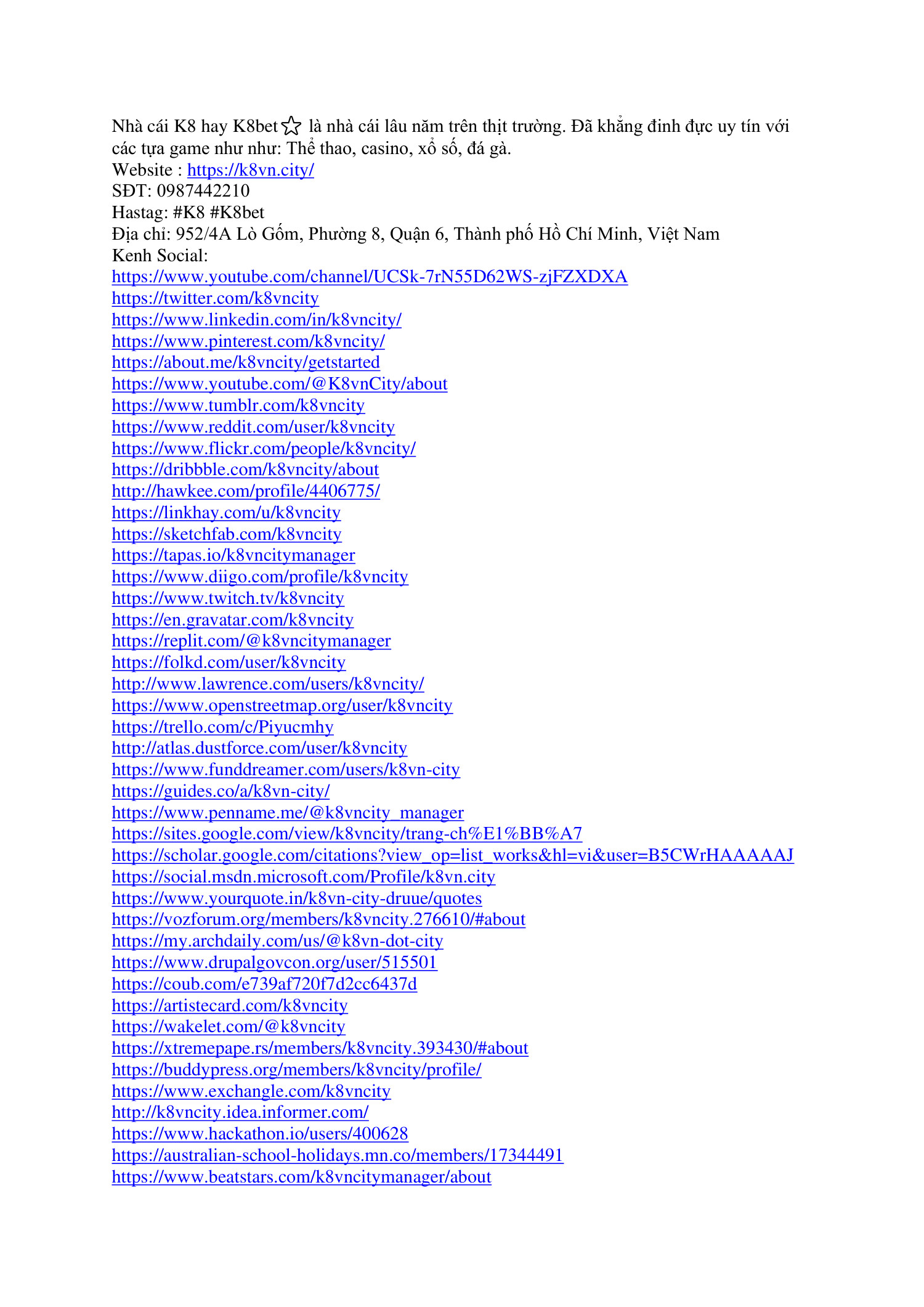 Nhà cái K8 hay K8bet.docx | DocDroid