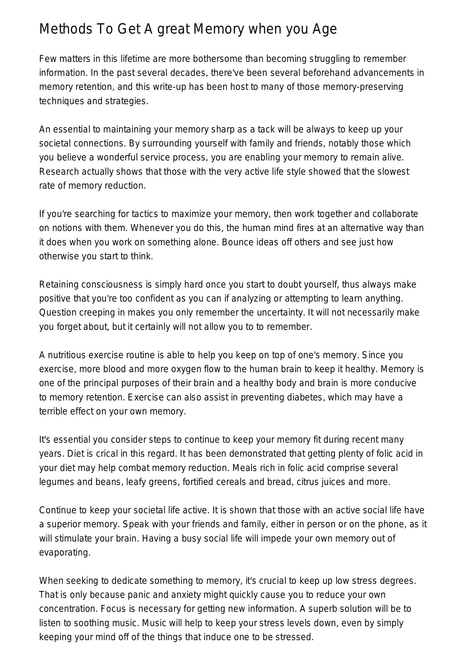 Methods To Have A excellent Memory when you Ageeugec.pdf.pdf | DocDroid