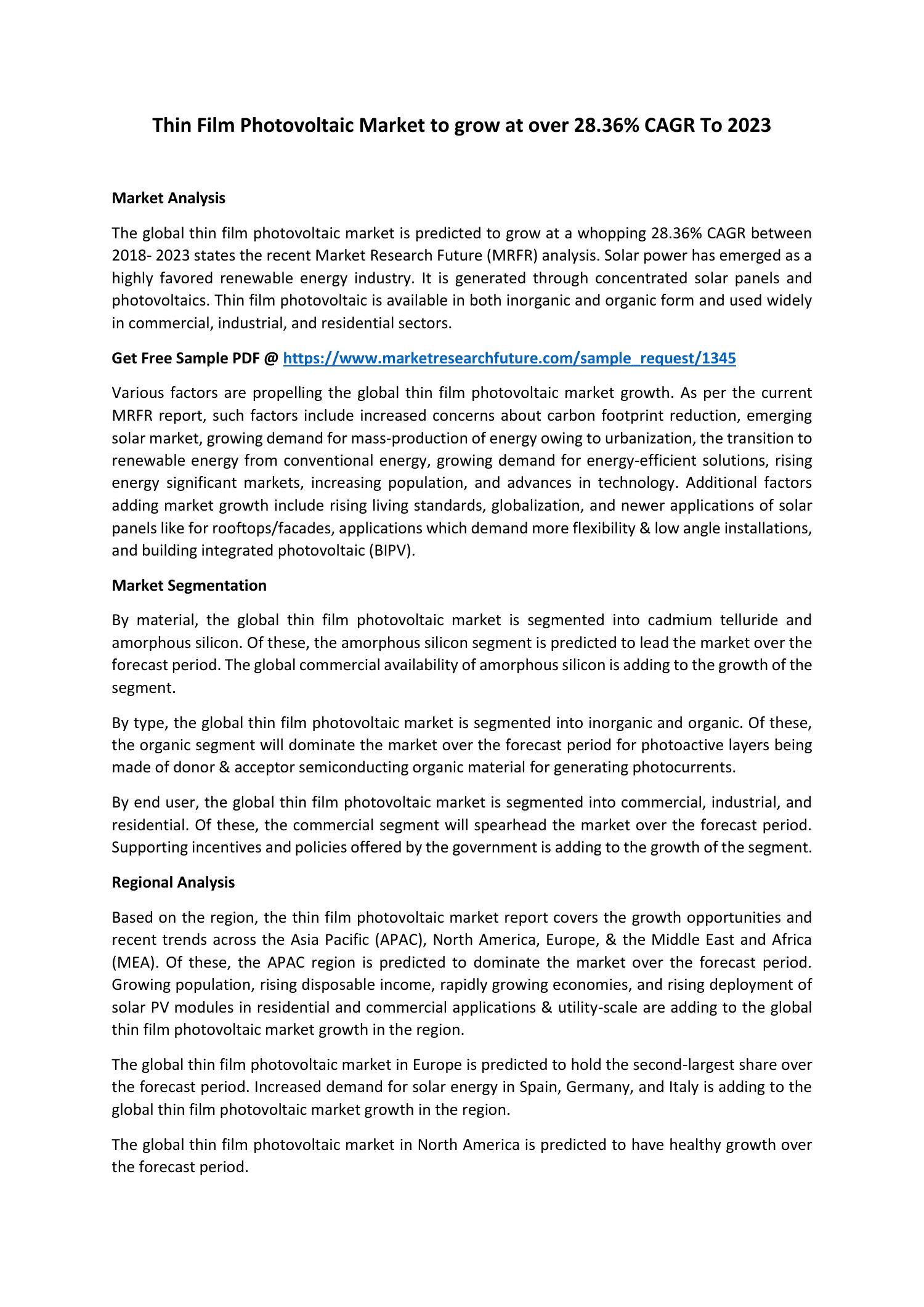 Thin Film Photovoltaic Market.pdf | DocDroid