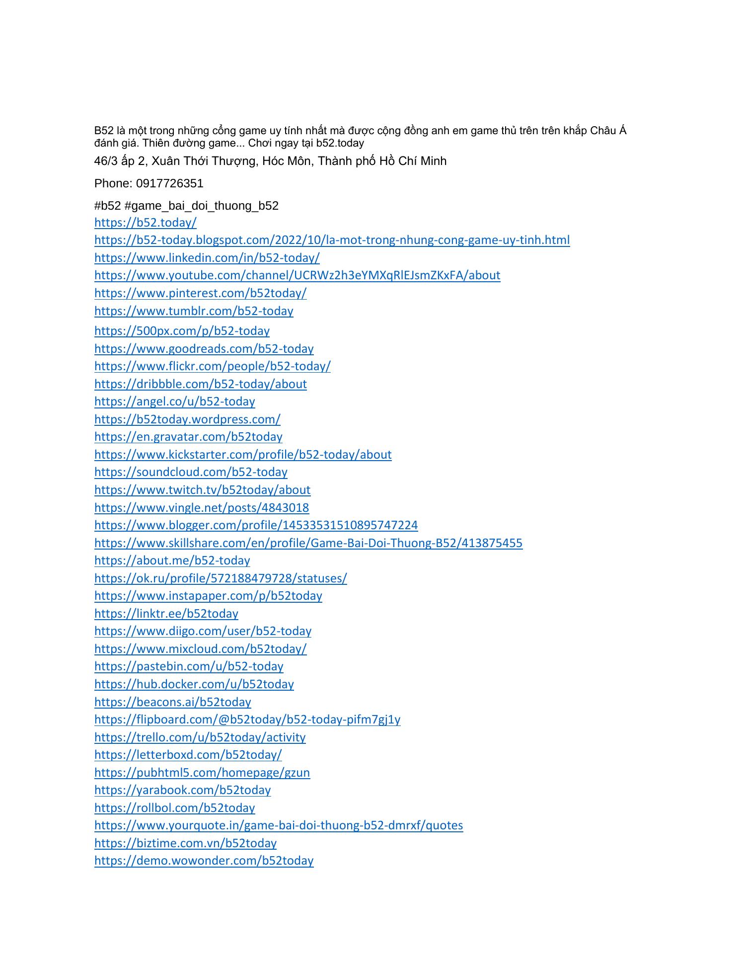 Game Bài Đổi Thưởng B52.docx | DocDroid