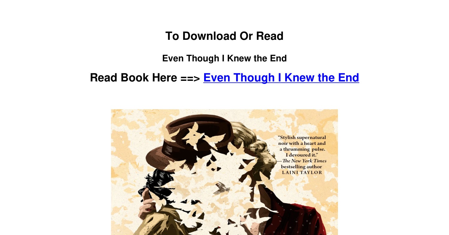 EPub download Even Though I Knew the End by C L Polk.pdf | DocDroid