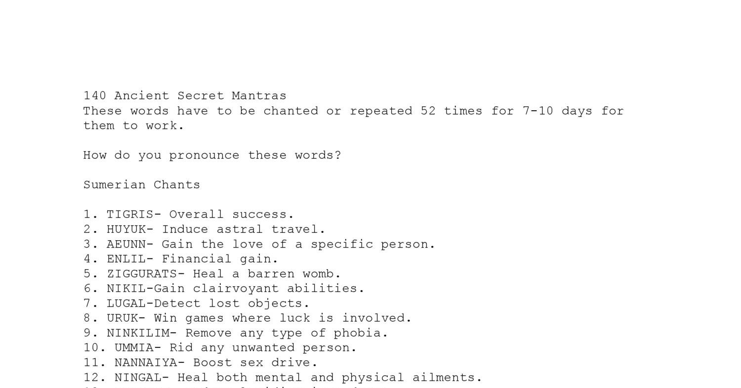 140 Ancient Secret Mantras.pdf | DocDroid