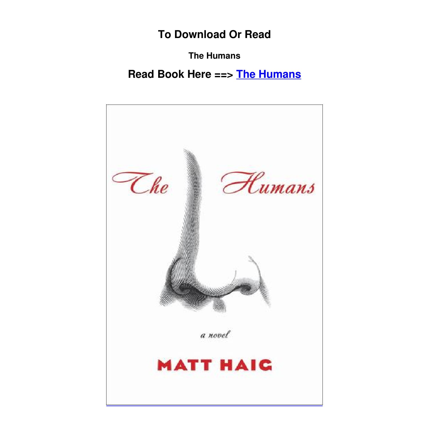 DOWNLOAD PDF The Humans By Matt Haig.pdf | DocDroid