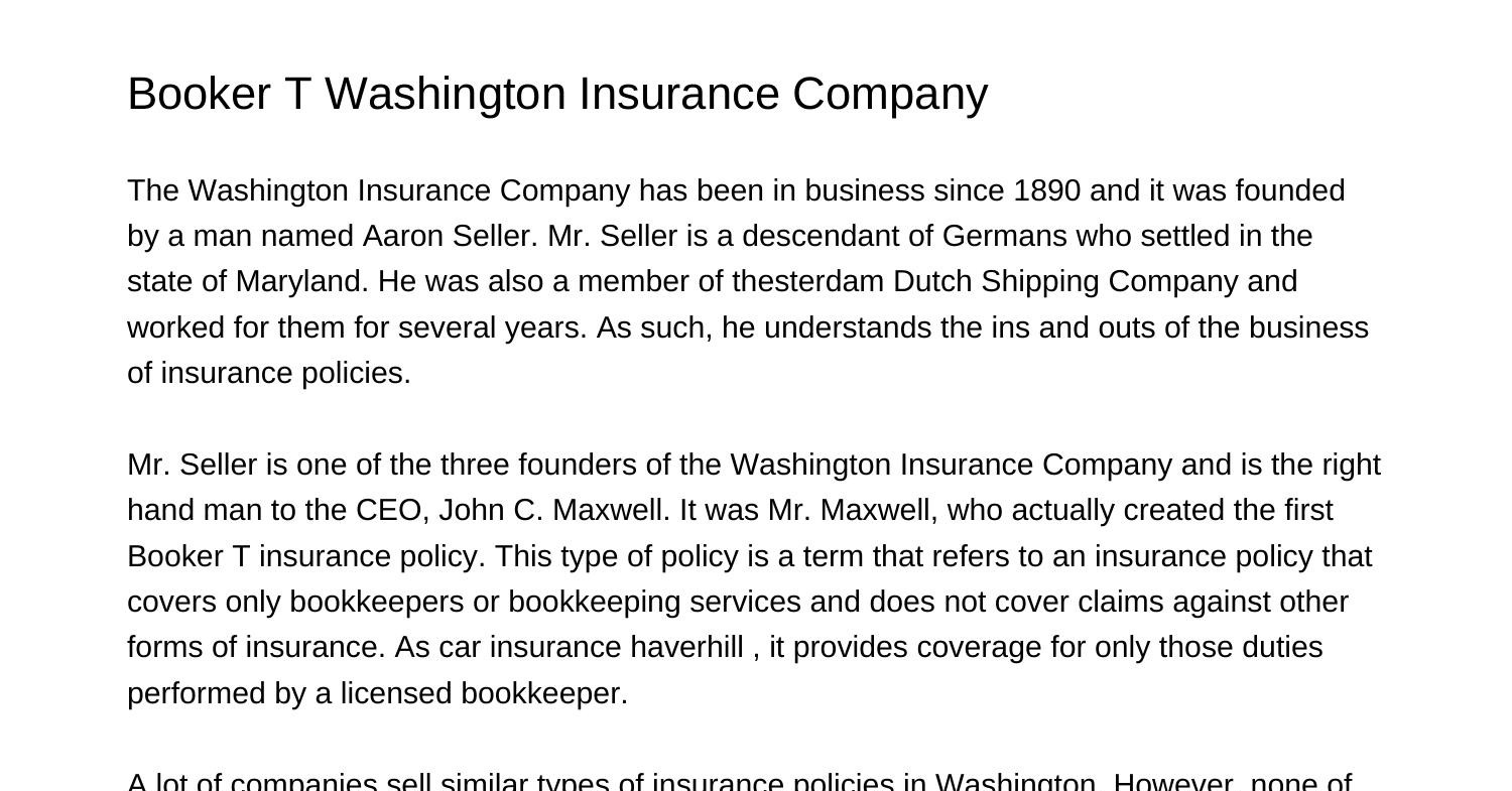 Booker T Washington Insurance Companykyvir.pdf.pdf | DocDroid
