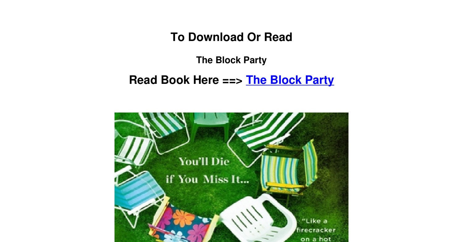 EPub Download The Block Party BY Jamie Day.pdf | DocDroid