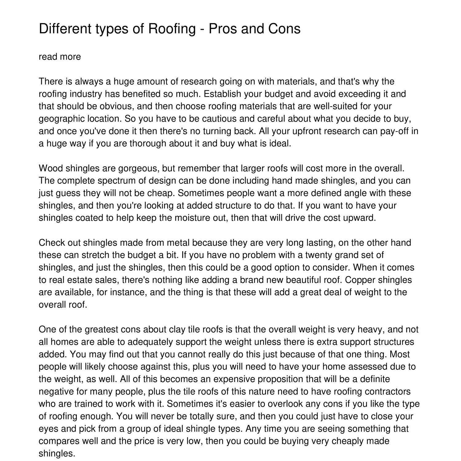 Different types of Roofing Pros and Consfifwv.pdf | DocDroid