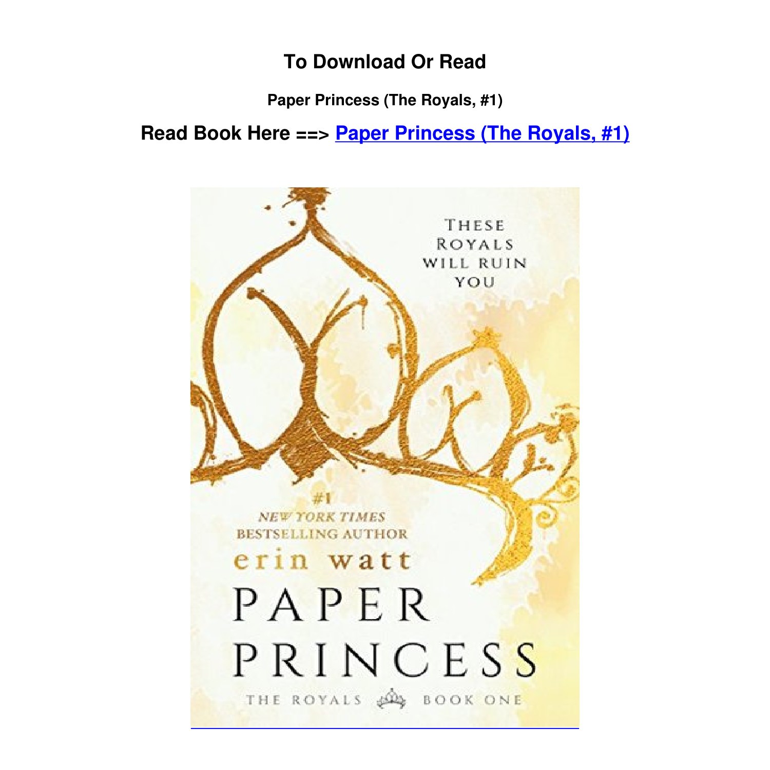 Download pdf Paper Princess The Royals 1 by Erin Watt.pdf | DocDroid
