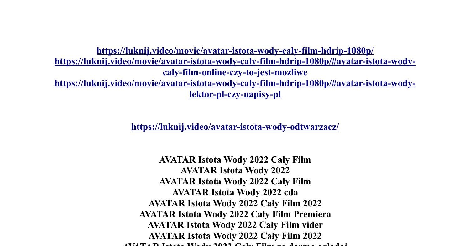 AVATAR 2 ZA DARMO ONLINE ZOBACZ.pdf | DocDroid