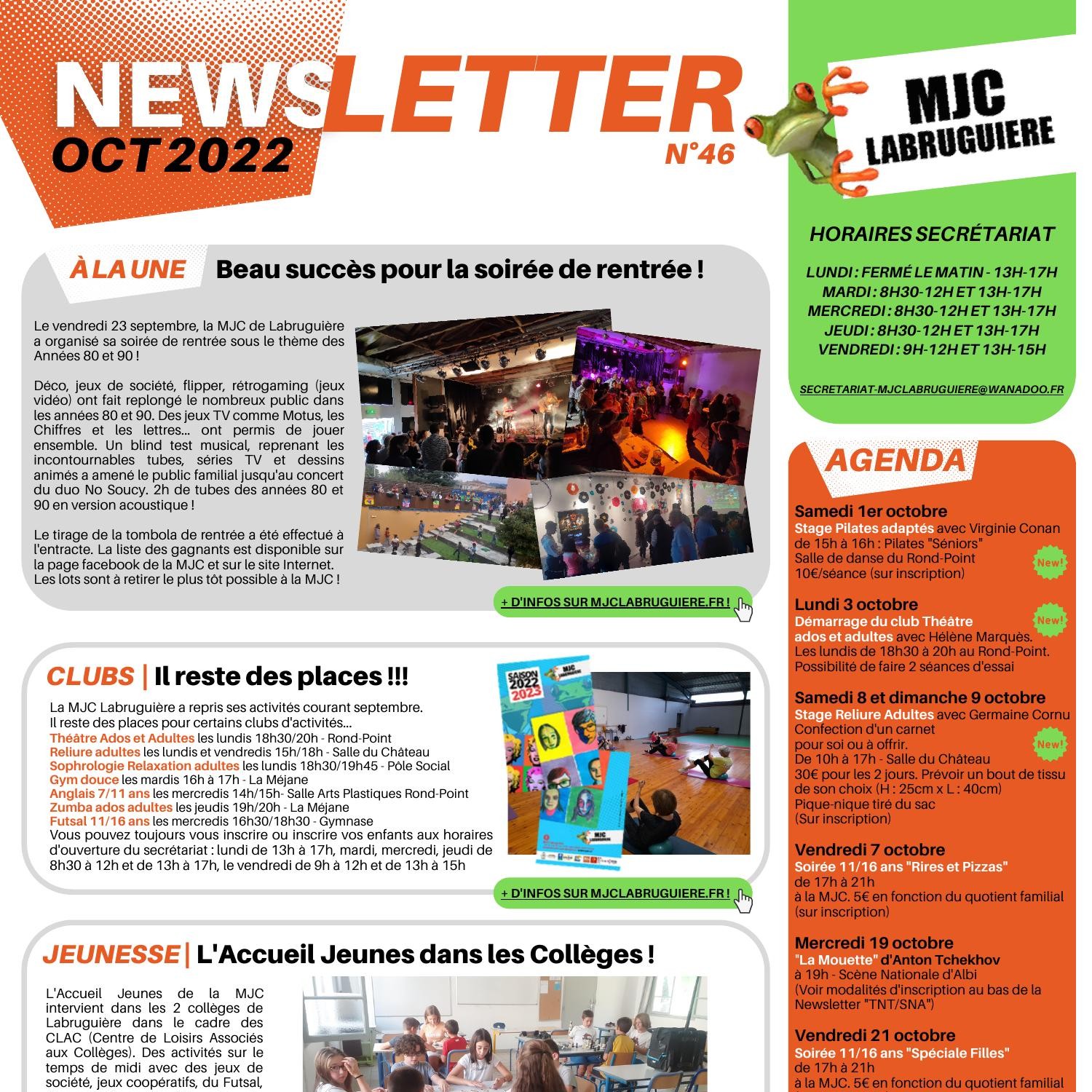 MJC - NEWSLETTER - OCTOBRE 2022.pdf | DocDroid