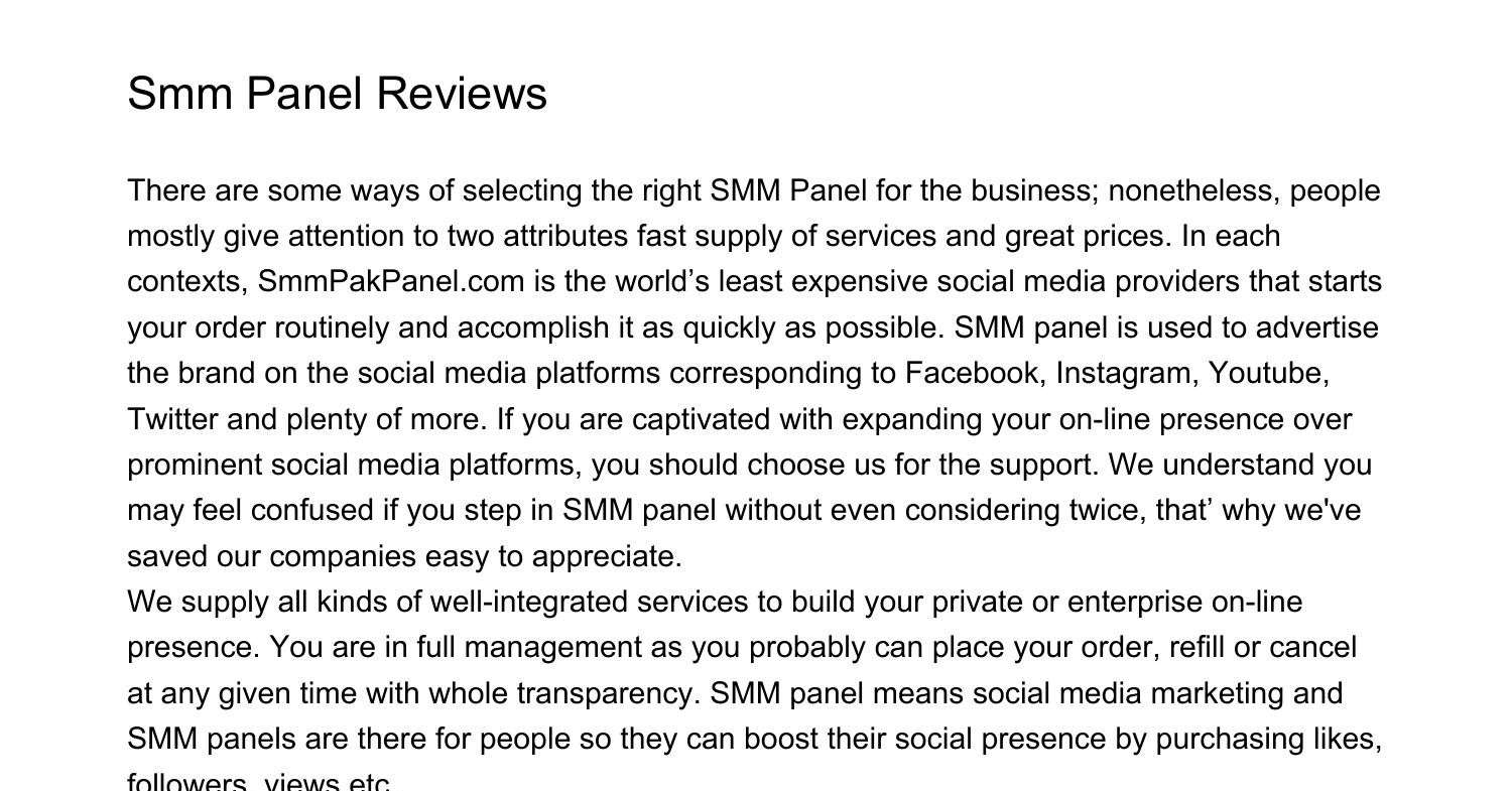 Getting Tens Of Millions Of Views Utilizing Smm Reseller Paneliqfyz.pdf.pdf | DocDroid