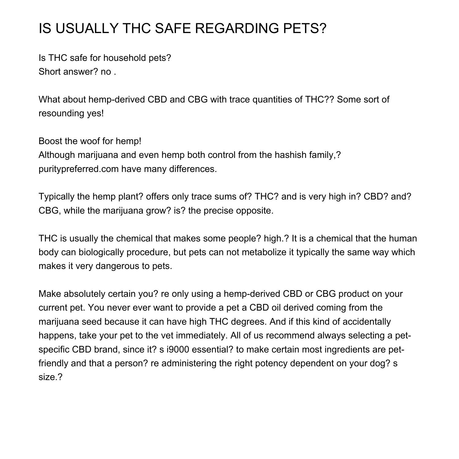 IS DEFINITELY THC SAFE REGARDING PETSkvqni.pdf.pdf | DocDroid