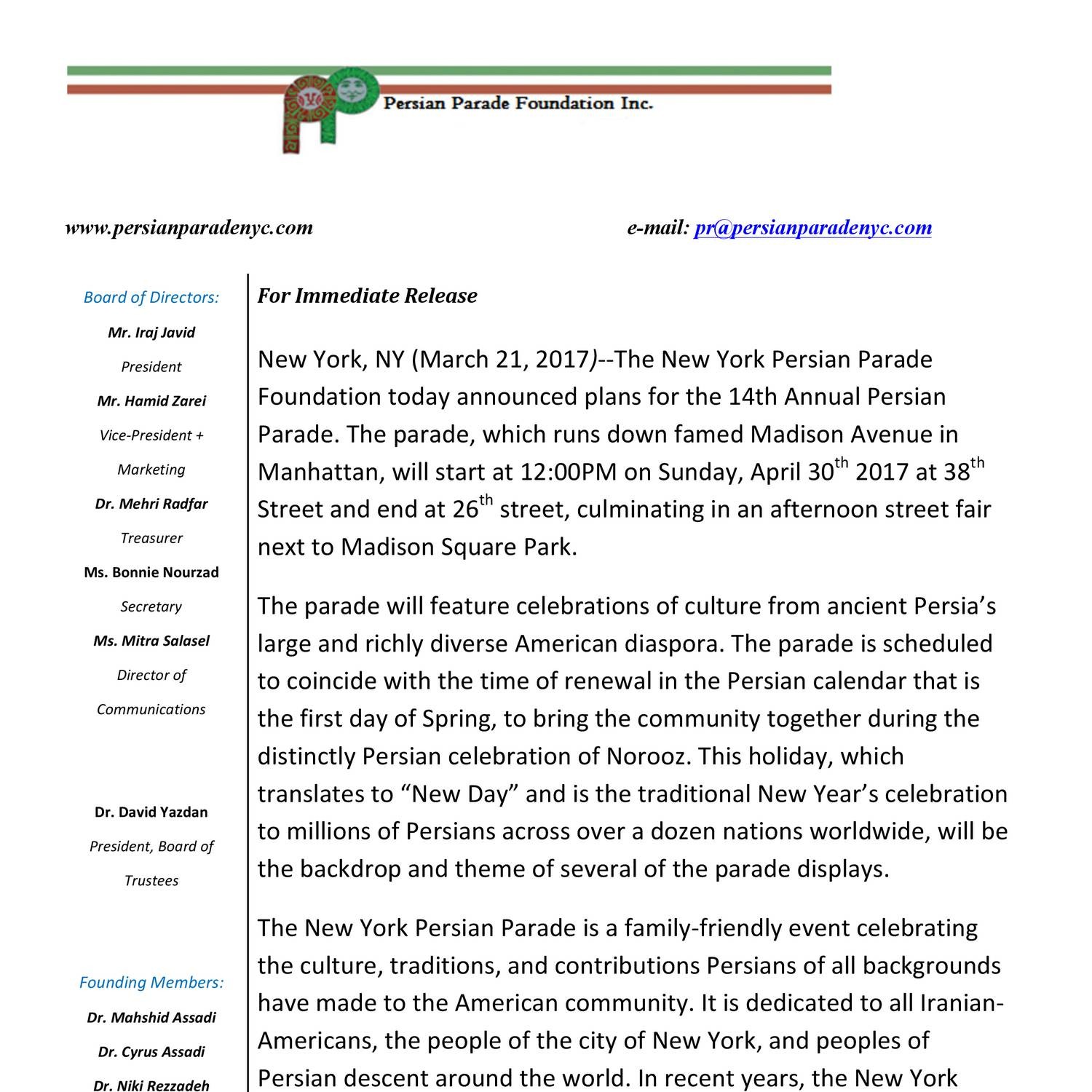 2017 Persian Parade Announcement.pdf | DocDroid