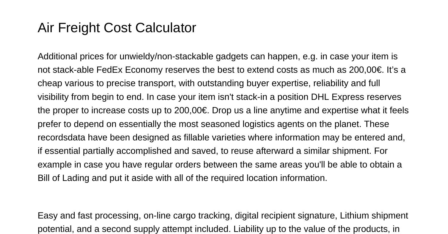 Air Freight Price Calculatoricajo.pdf.pdf | DocDroid