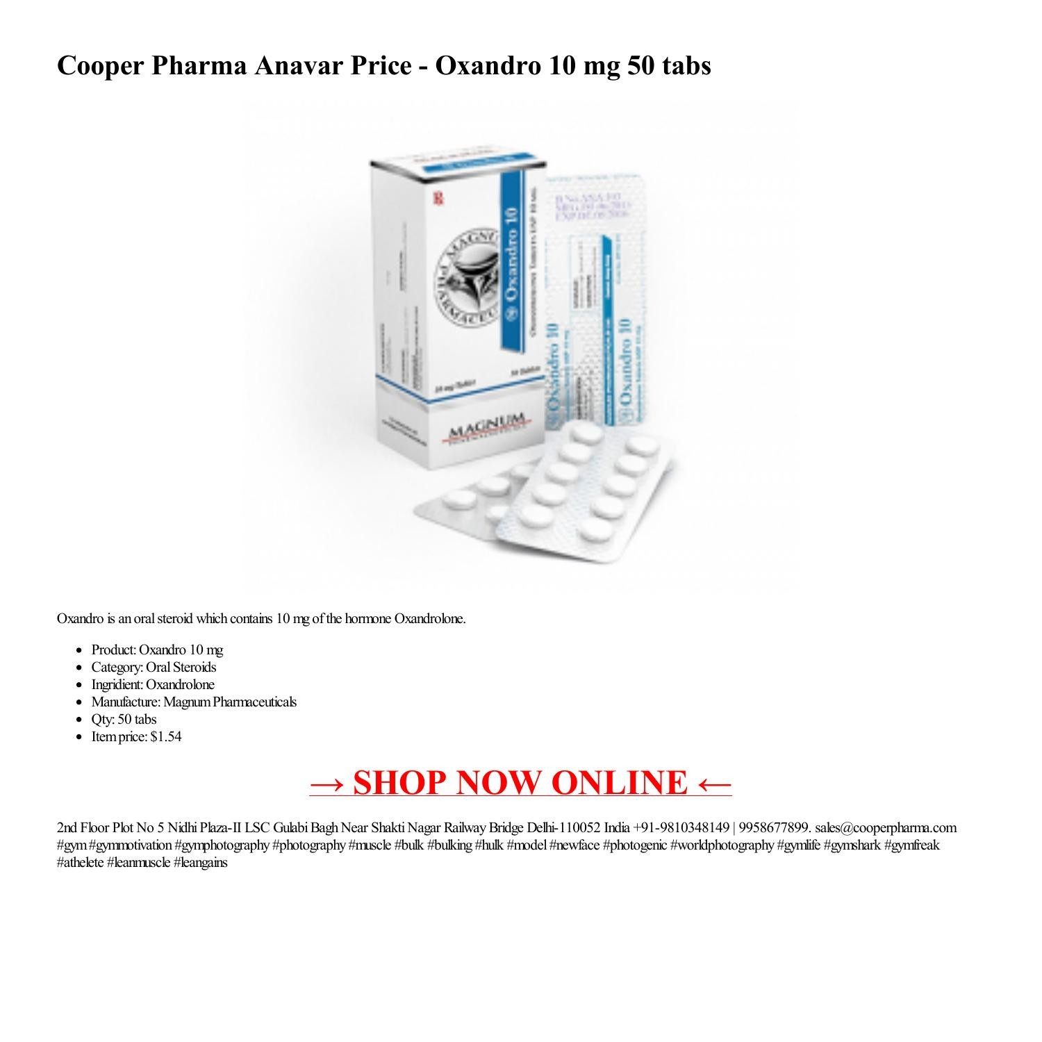 Cooper Pharma Anavar Price - Oxandro 10 mg 50 tabs -html.pdf | DocDroid