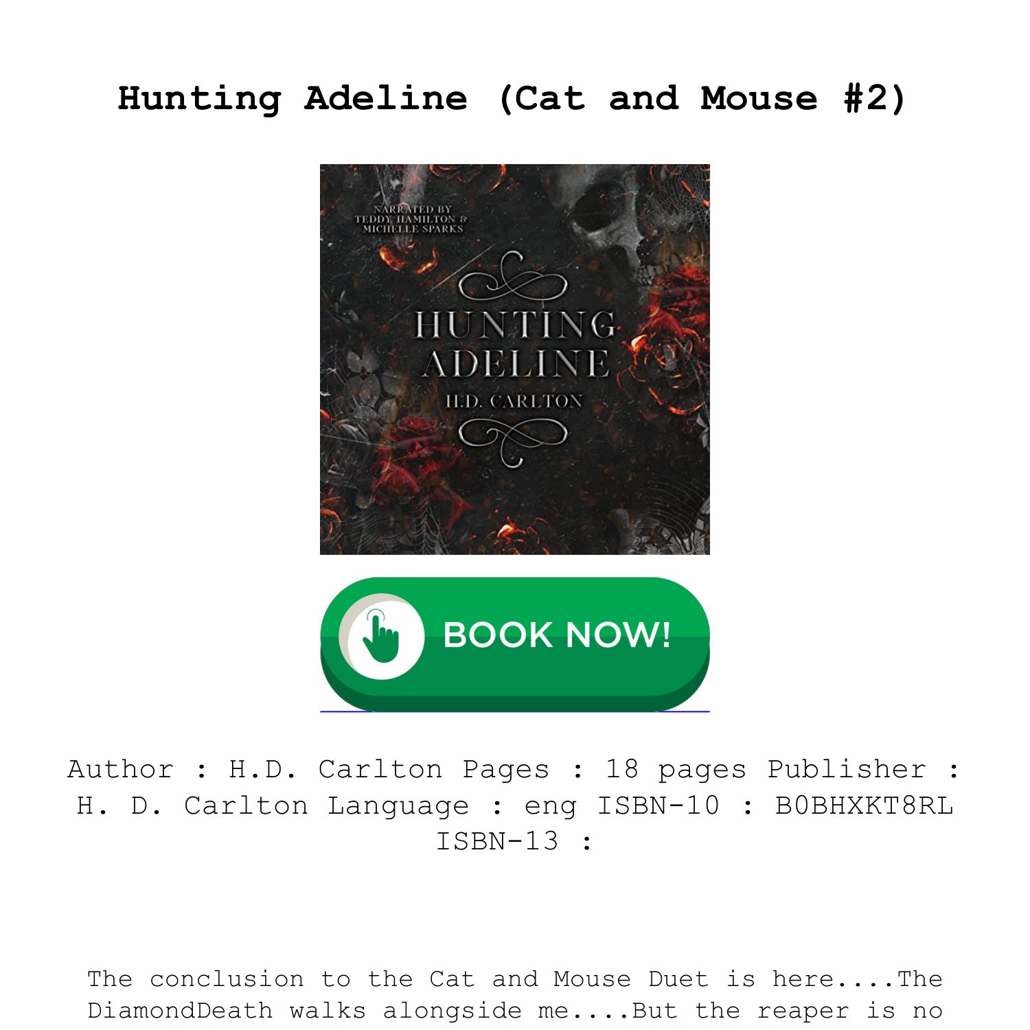 (Reads) [PDF-EPUB] Hunting Adeline (Cat and Mouse #2) by H.D. Carlton *Free Download.pdf | DocDroid