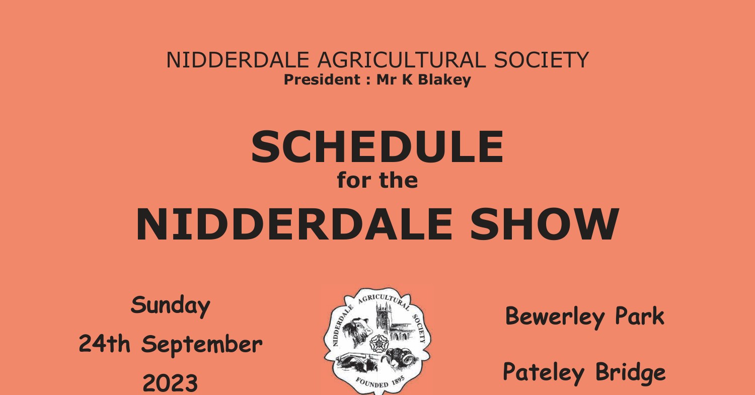 Nidderdale Show Schedule 2023 pdf DocDroid