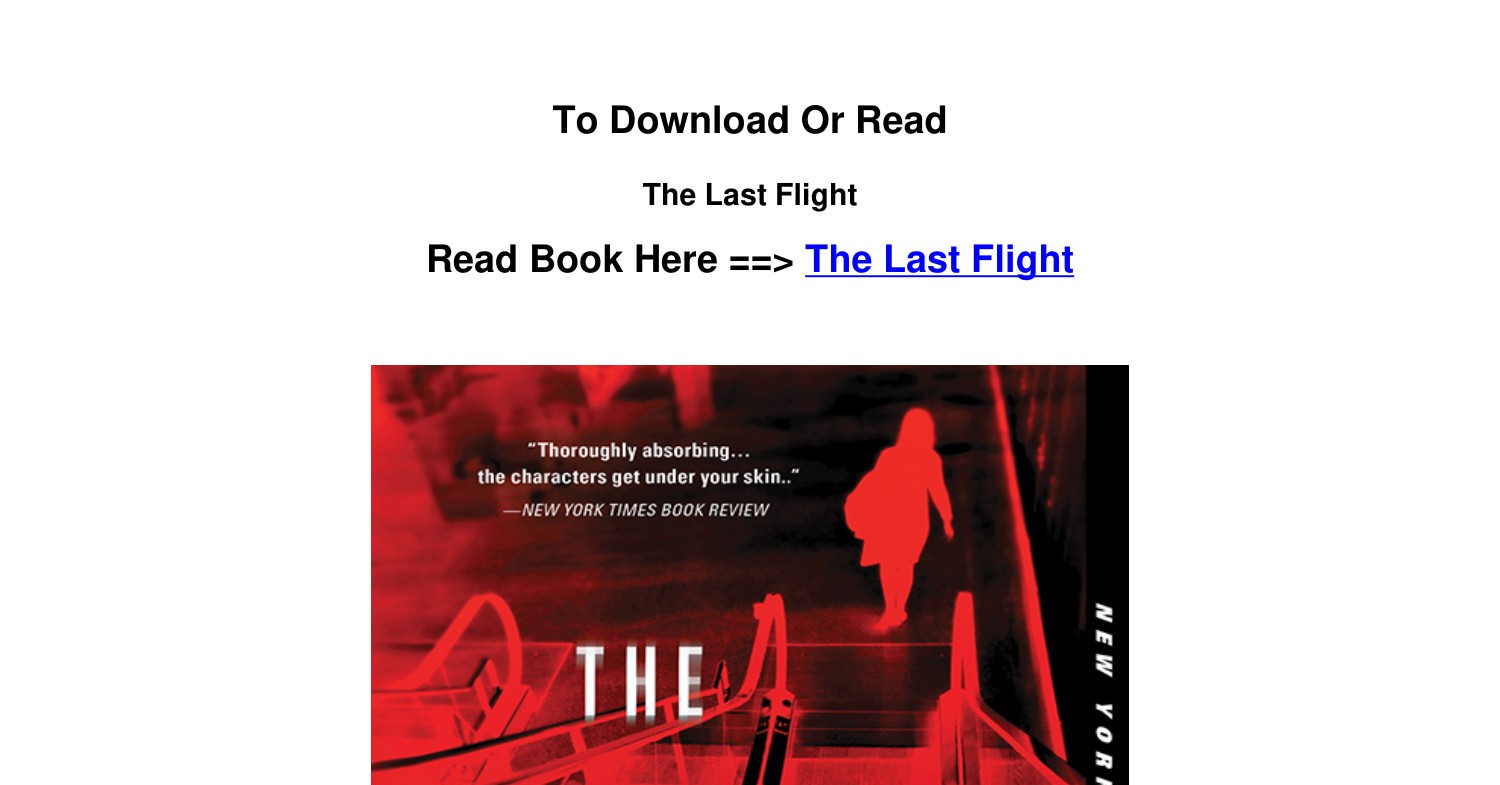 DOWNLOAD EPUB The Last Flight by Julie Clark.pdf | DocDroid