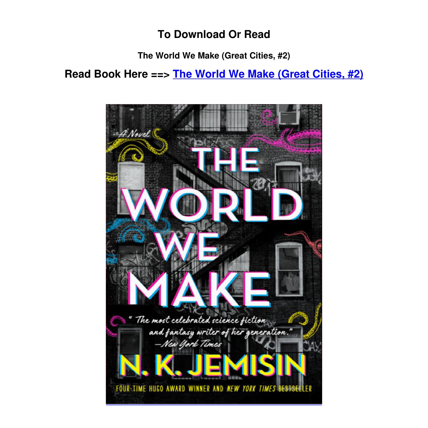ePub download The World We Make Great Cities 2 by N K Jemisin.pdf ...