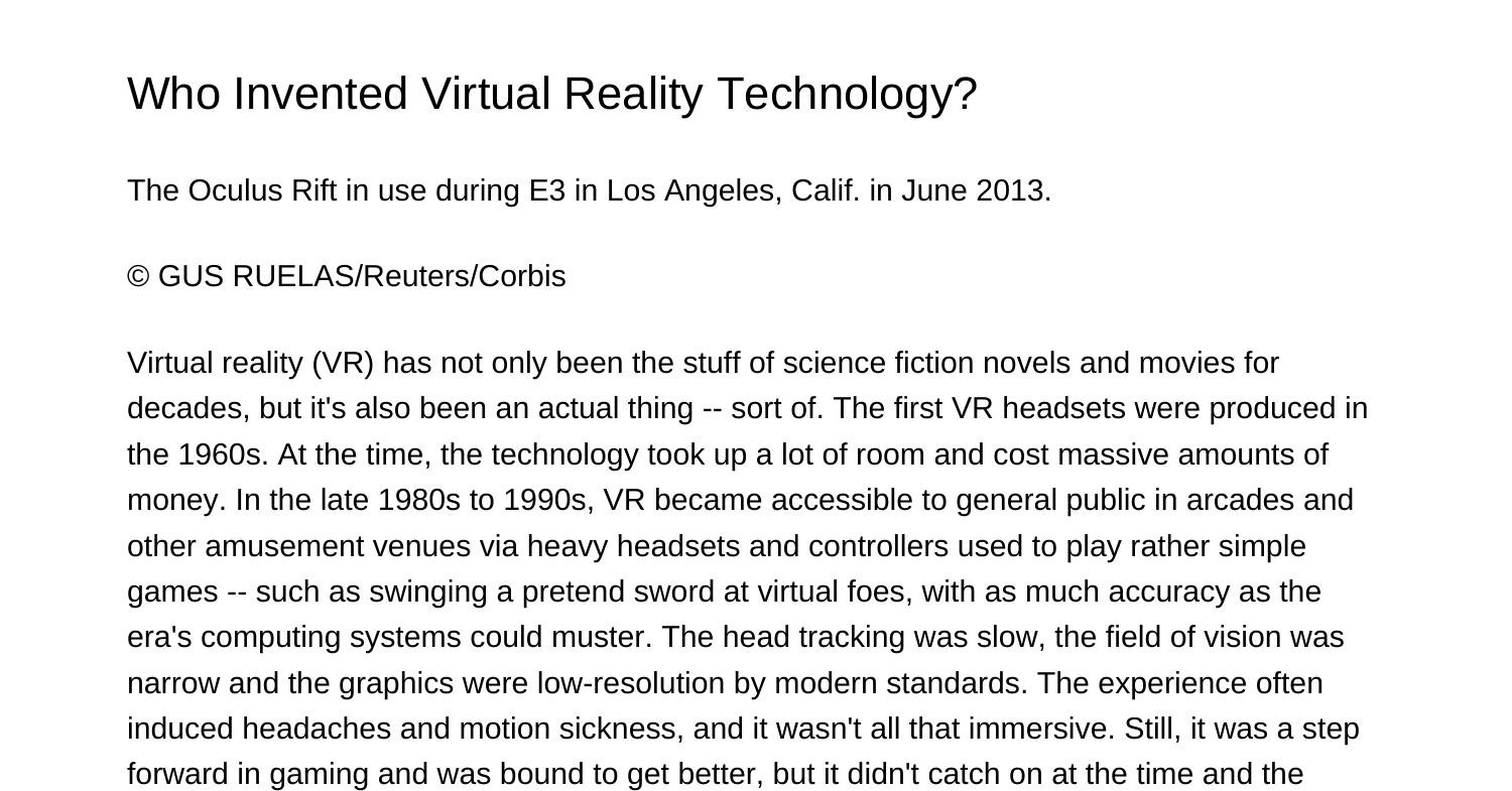 Who Invented Virtual Reality Technologycugzw.pdf.pdf | DocDroid