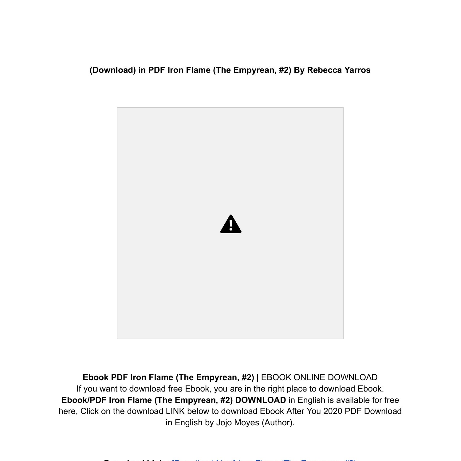 [Download] PDF Iron Flame (The Empyrean, #2) By _ (Rebecca Yarros).pdf | DocDroid