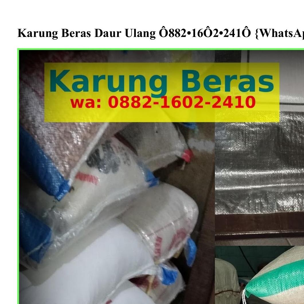 Karung Beras Daur Ulang.pdf | DocDroid