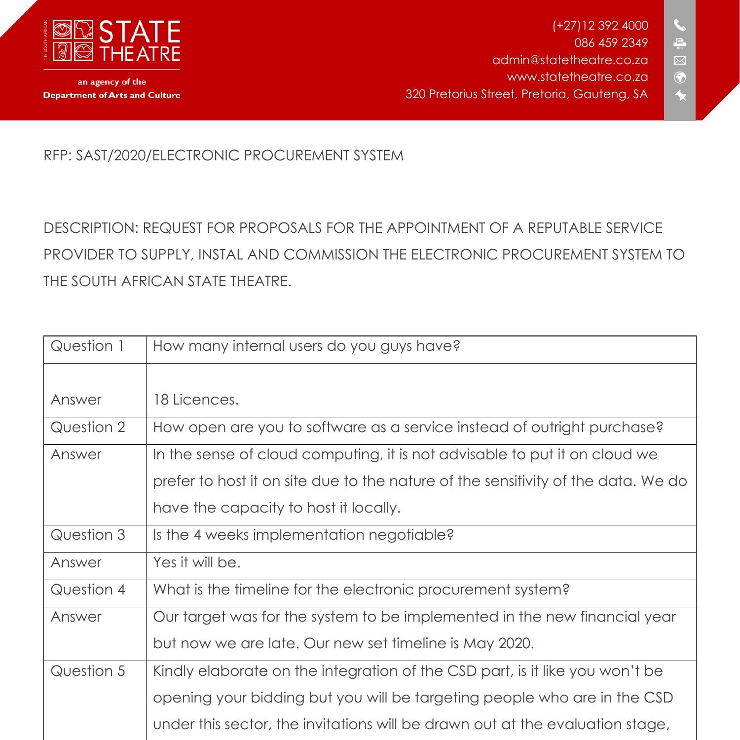 ELECTRONIC PROCUREMENT SYSTEM QUESTIONS AND ANSWERS.docx | DocDroid