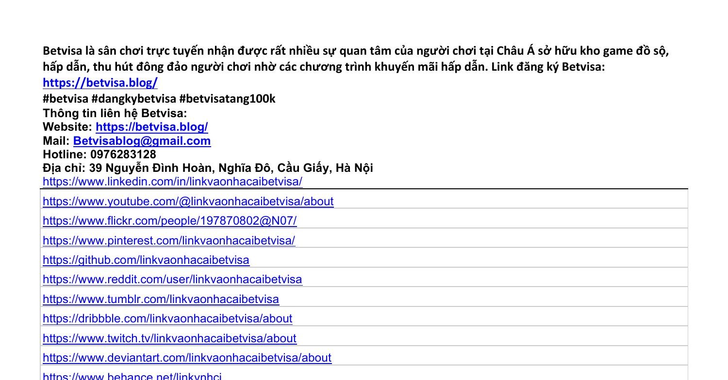 Link vào nhà cái Betvisa.docx | DocDroid