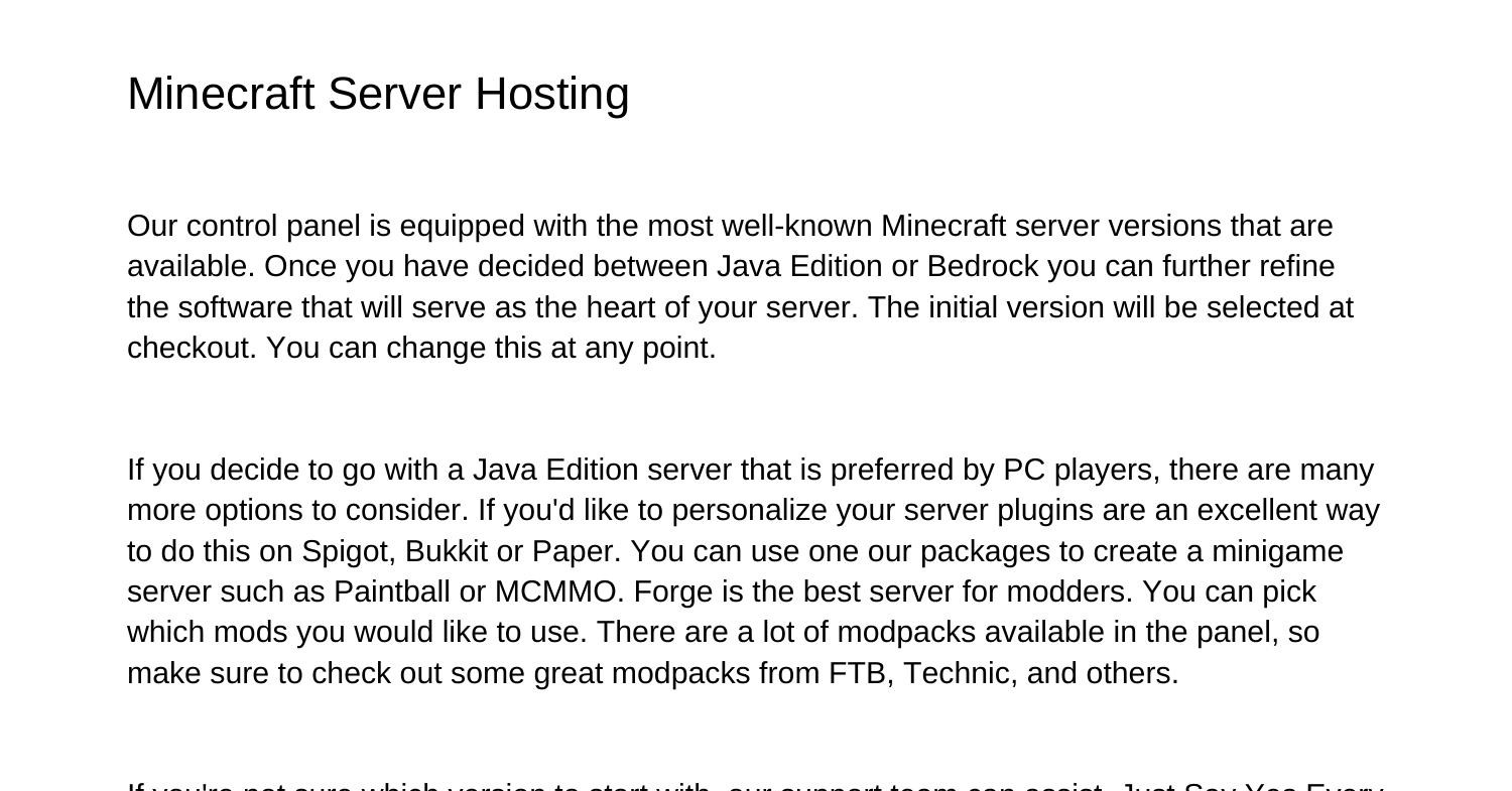 Minecraft Server Hostingsixgm.pdf.pdf | DocDroid