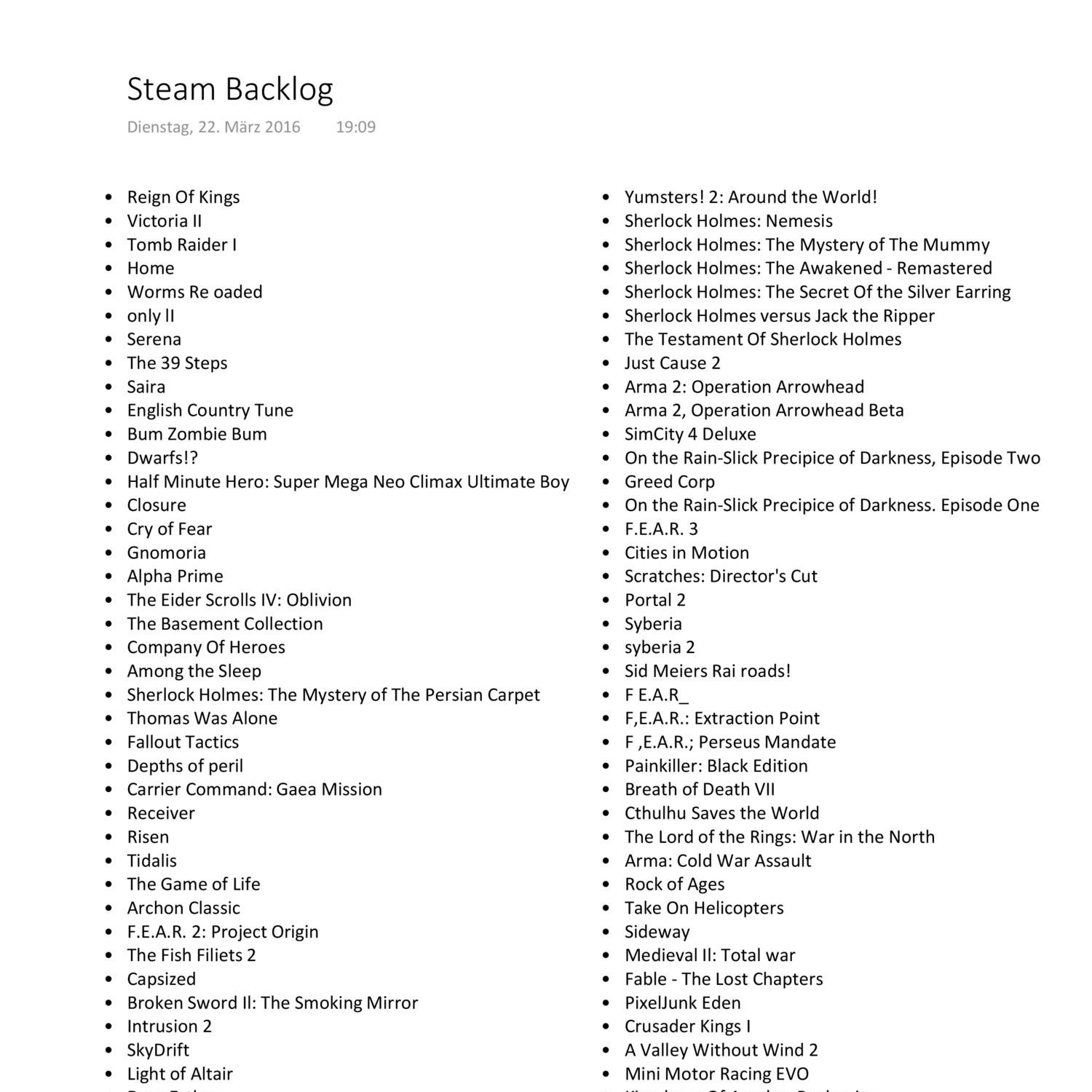 Steam Backlog.pdf | DocDroid