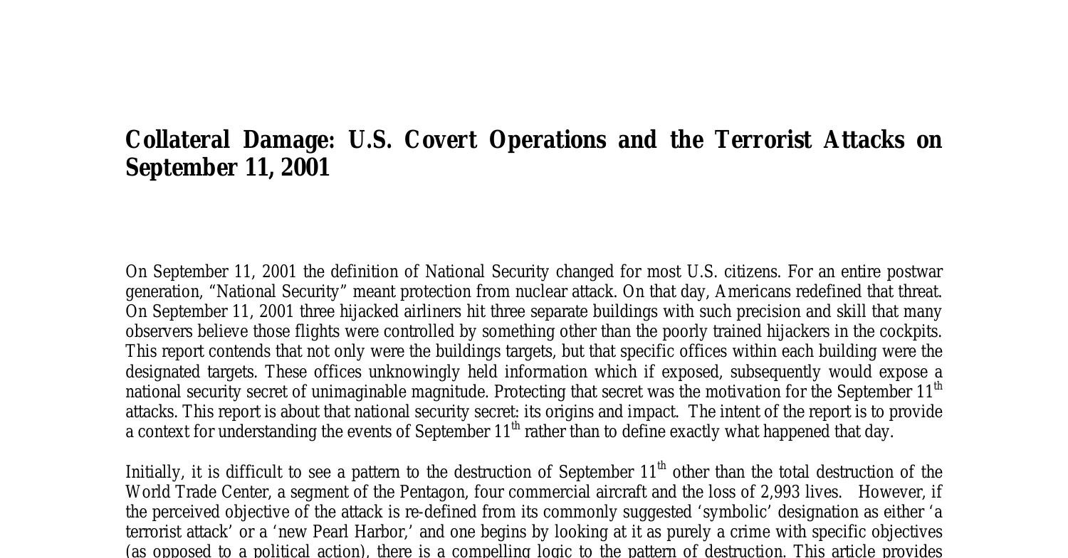 Collateral Damage_U.S. Covert Operations and September 11, 2001.pdf ...
