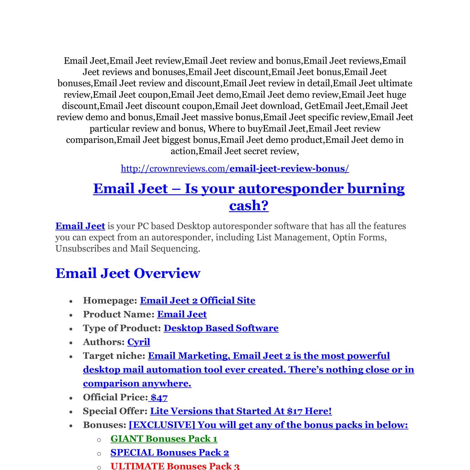 4Email Jeet review- Email Jeet (MEGA) $21,400 bonus.pdf | DocDroid