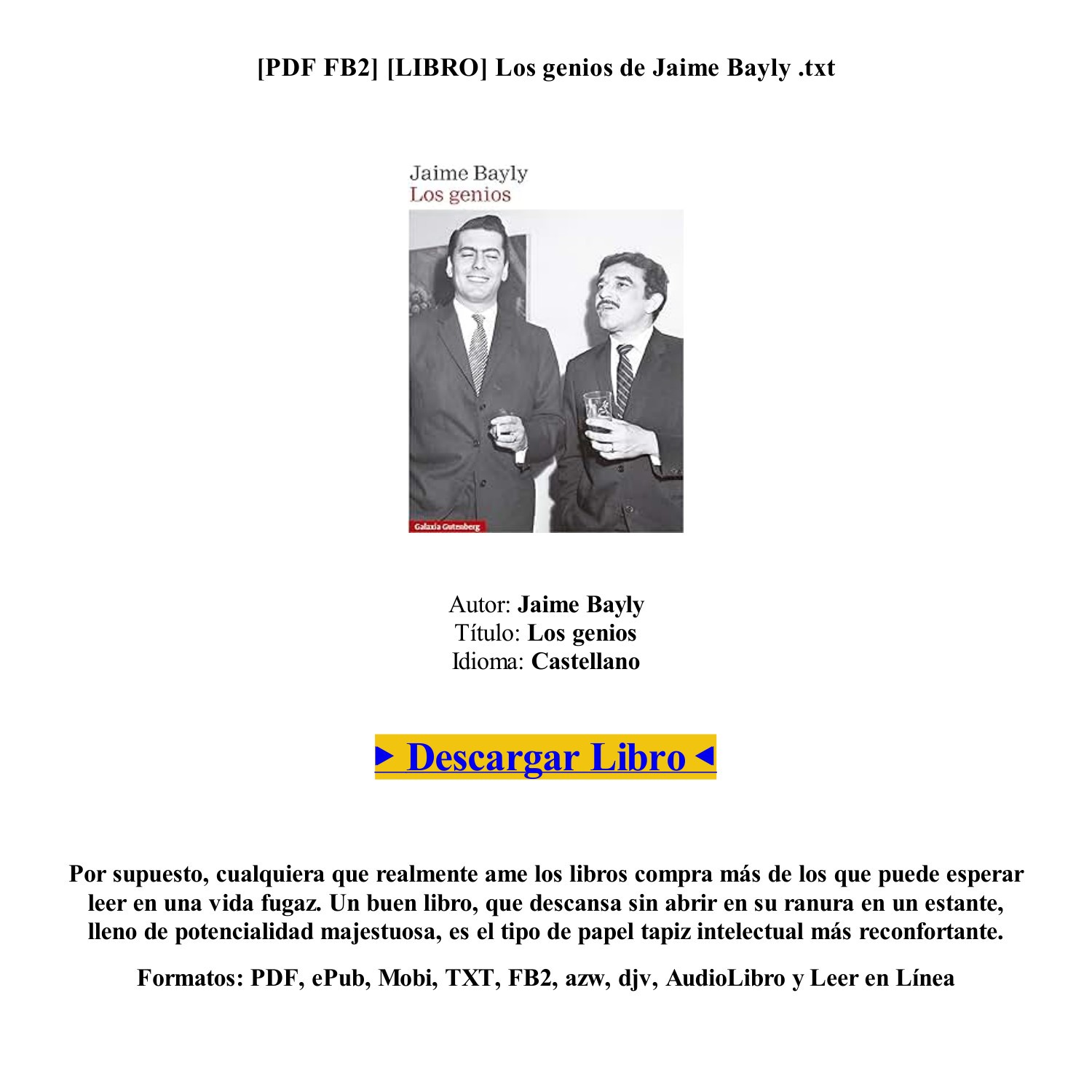 [PDF EPUB] LIBRO Los genios de Jaime Bayly Libro.pdf | DocDroid